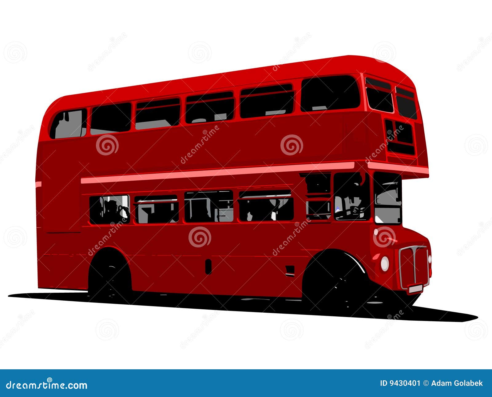 Vector Illustration Of London Red Bus Stock Vector - Illustration of ...