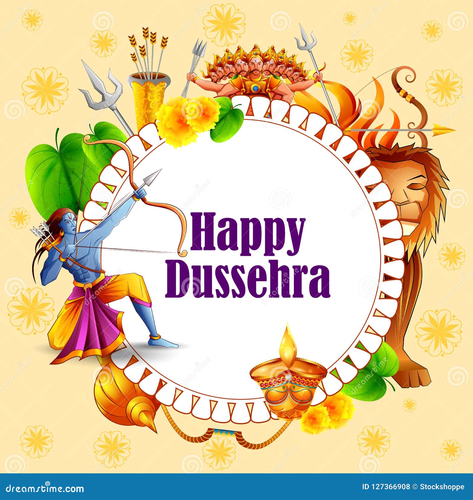 Lord Rama Killing Ravana in Happy Dussehra Festival of India Stock ... Lord Rama Killing Ravana in Happy Dussehra Festival of India Stock ...