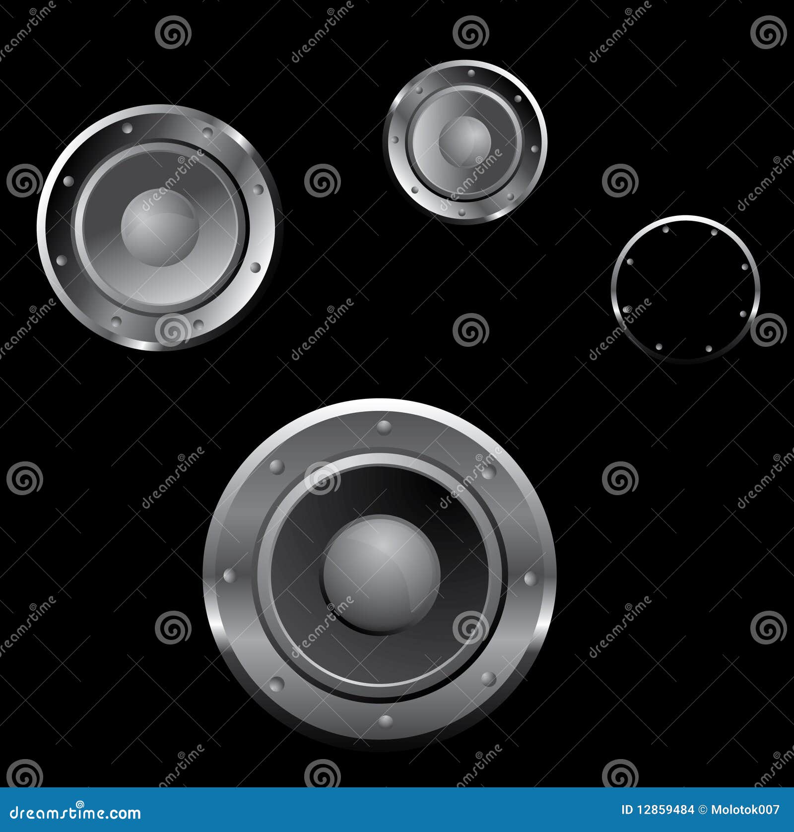 Vector Illustration of a Loudspeaker. Stock Vector - Illustration of ...