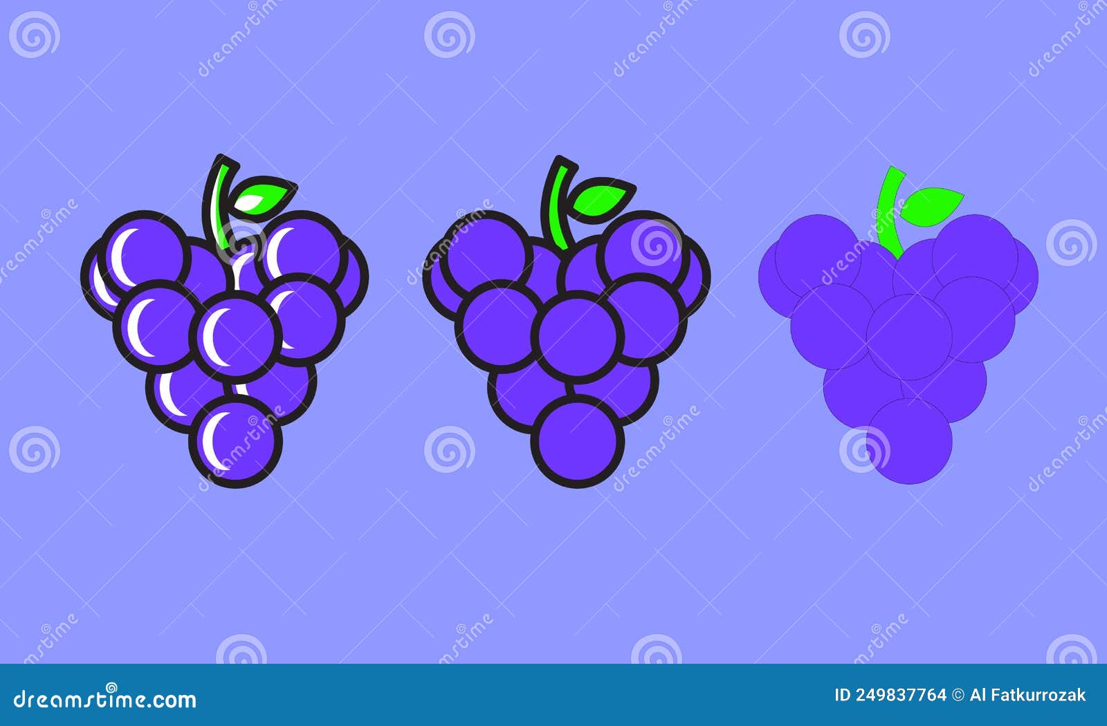 Vector Illustration of Love Grape Stock Vector - Illustration of ...