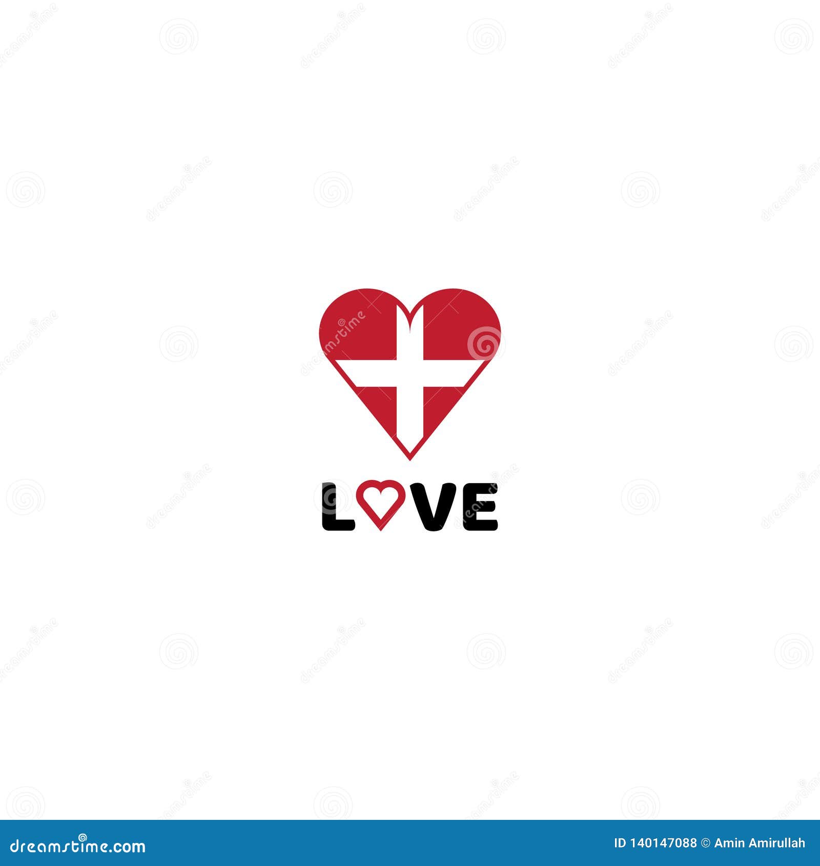 Vector Illustration Love Logo with Health Icon Design Stock Vector ...