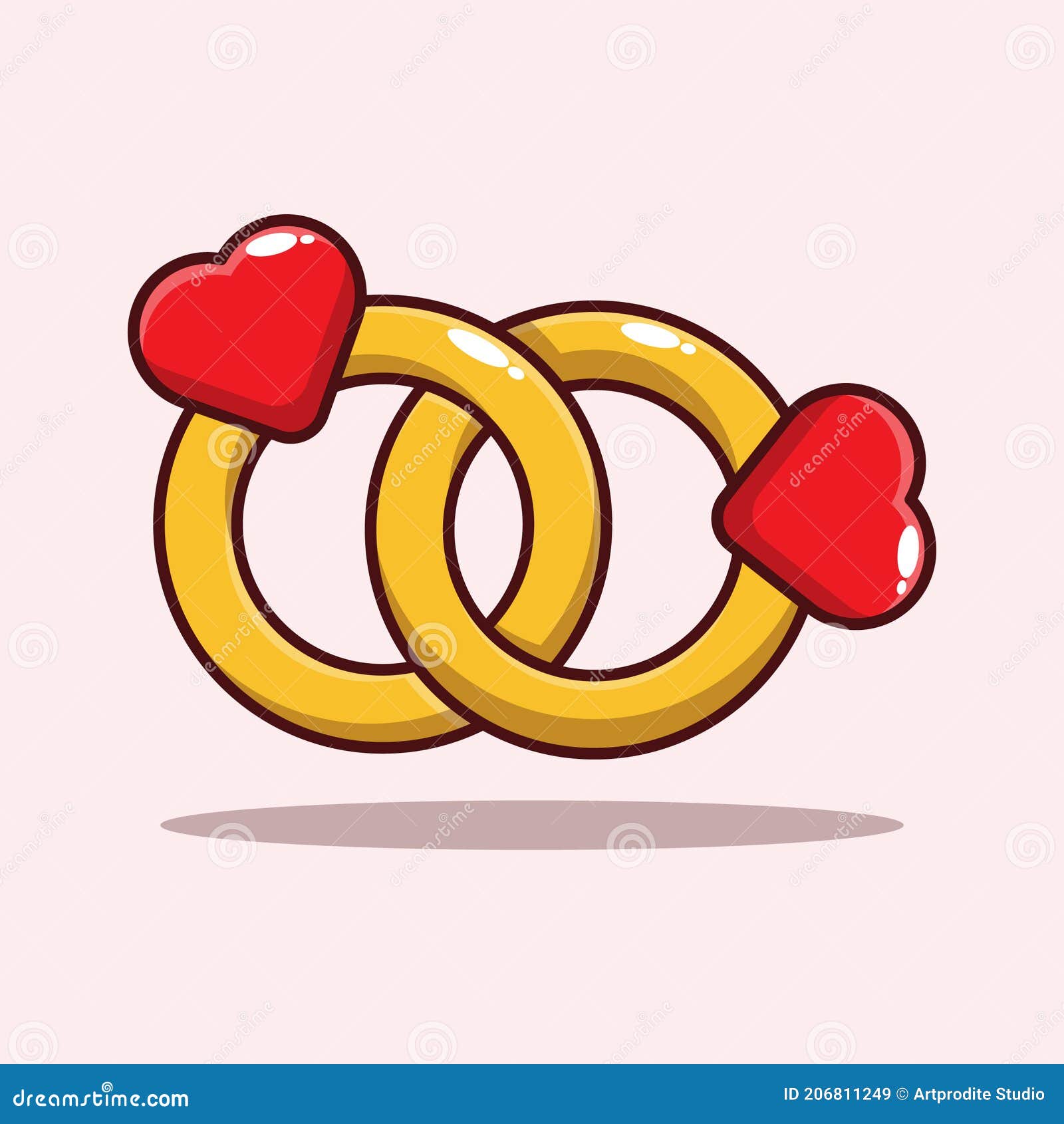 Vector Illustration Love Ring Stock Vector - Illustration of gift ...