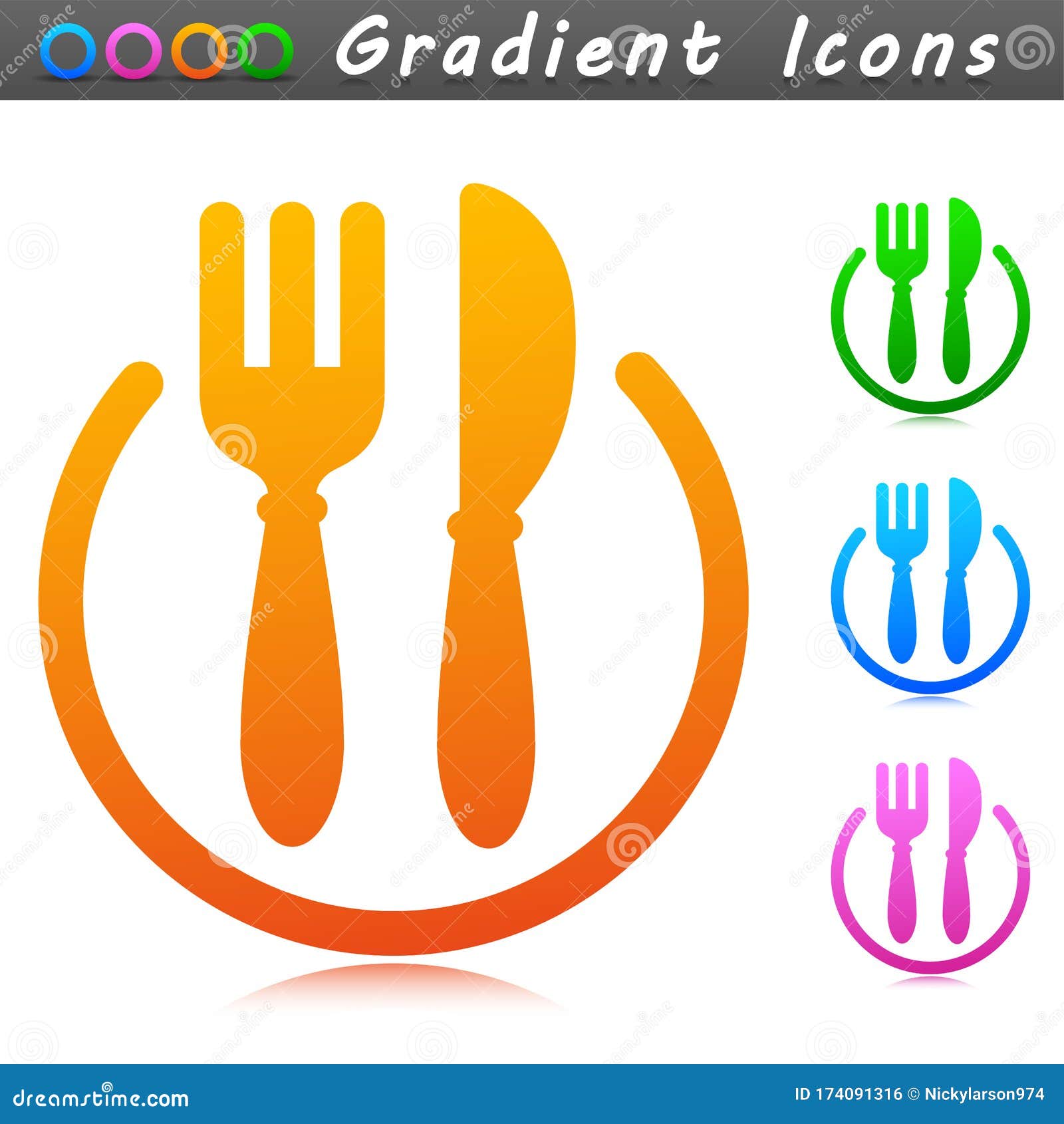 Vector Lunch Symbol Icon Design Stock Vector - Illustration of fork ...