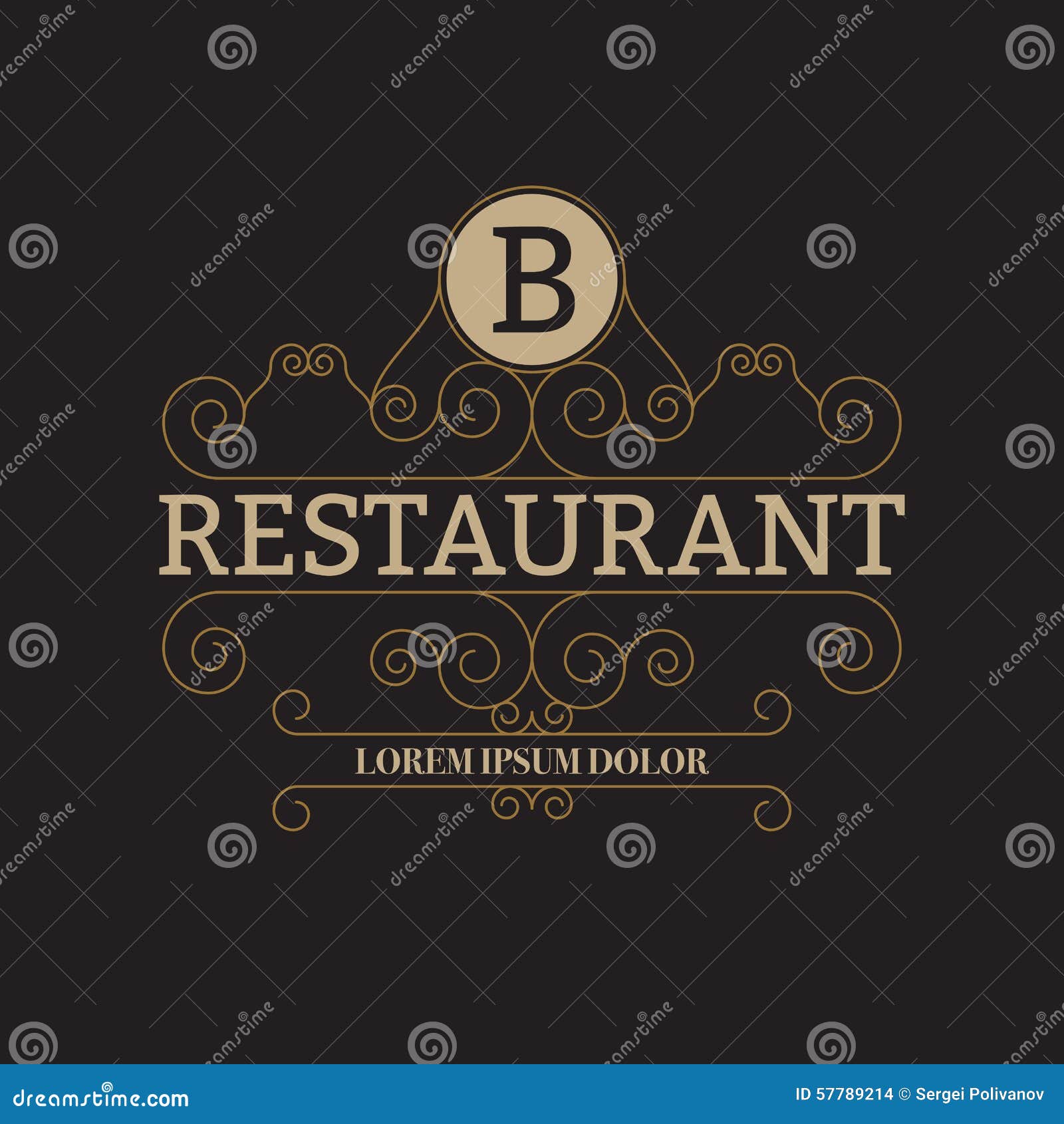 Vector Illustration of a Luxury Restaurant Logo Stock Vector ...