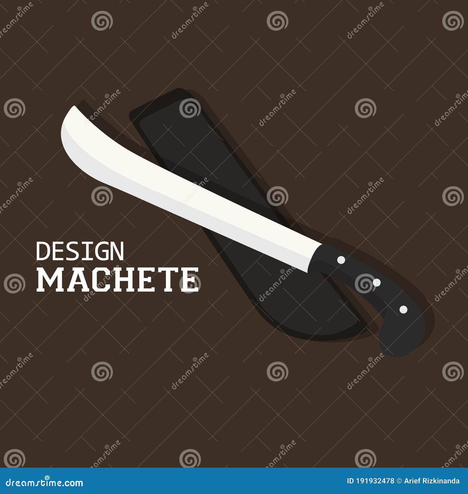 Vector Illustration of a Machete for a Hobby Stock Vector ...