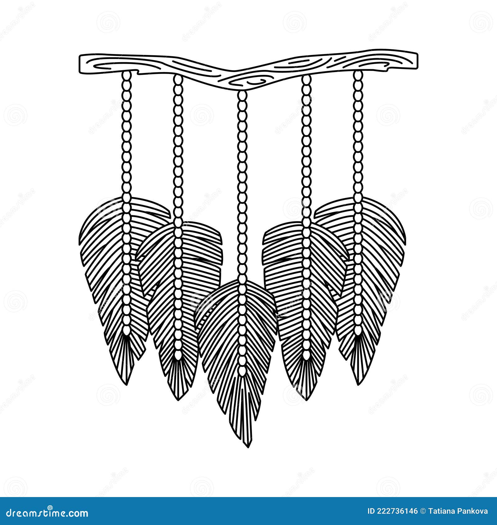 Set Of Vector Macrame Murals In Boho Style. Line Art | CartoonDealer ...