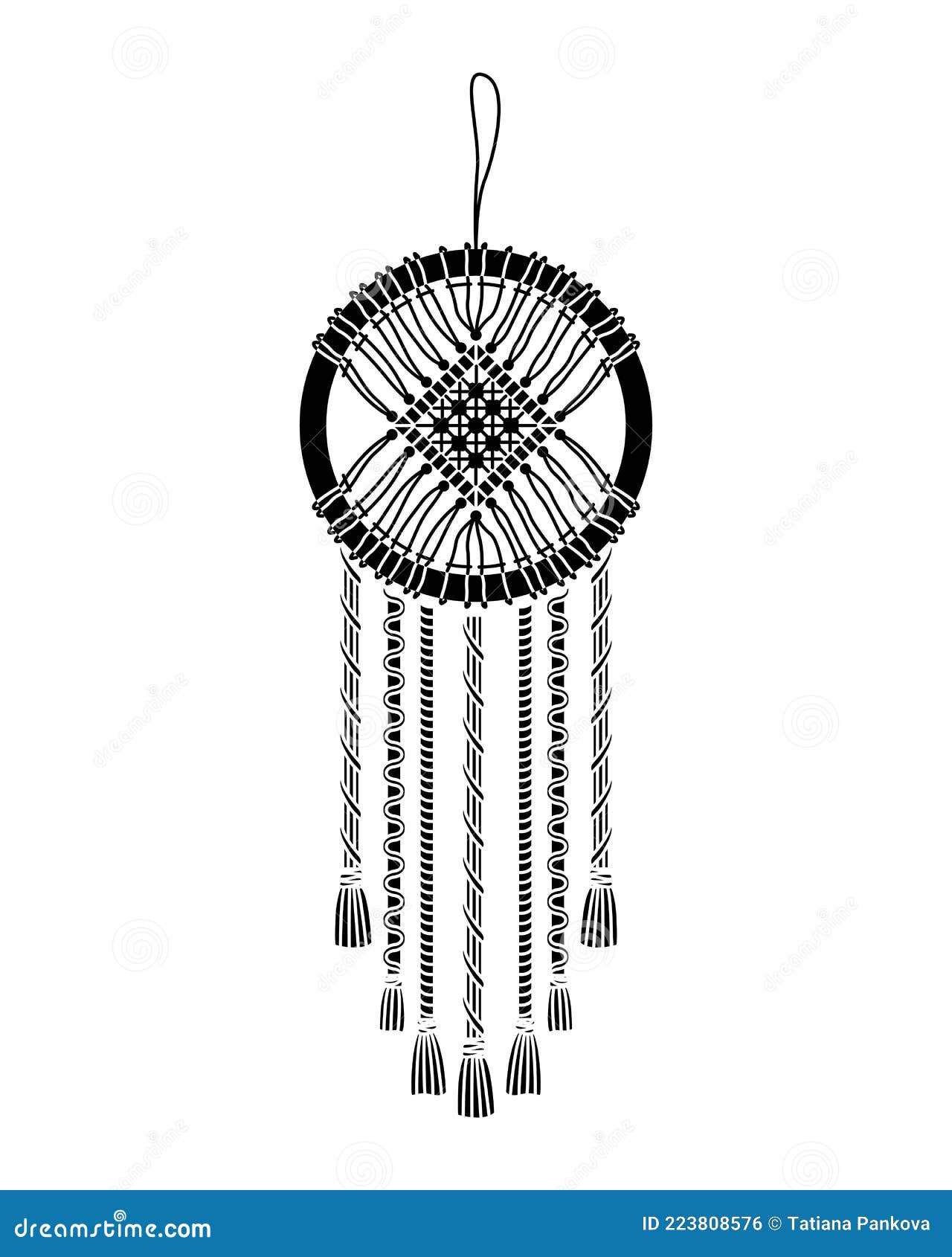 Set Of Vector Macrame Murals In Boho Style. Line Art | CartoonDealer ...