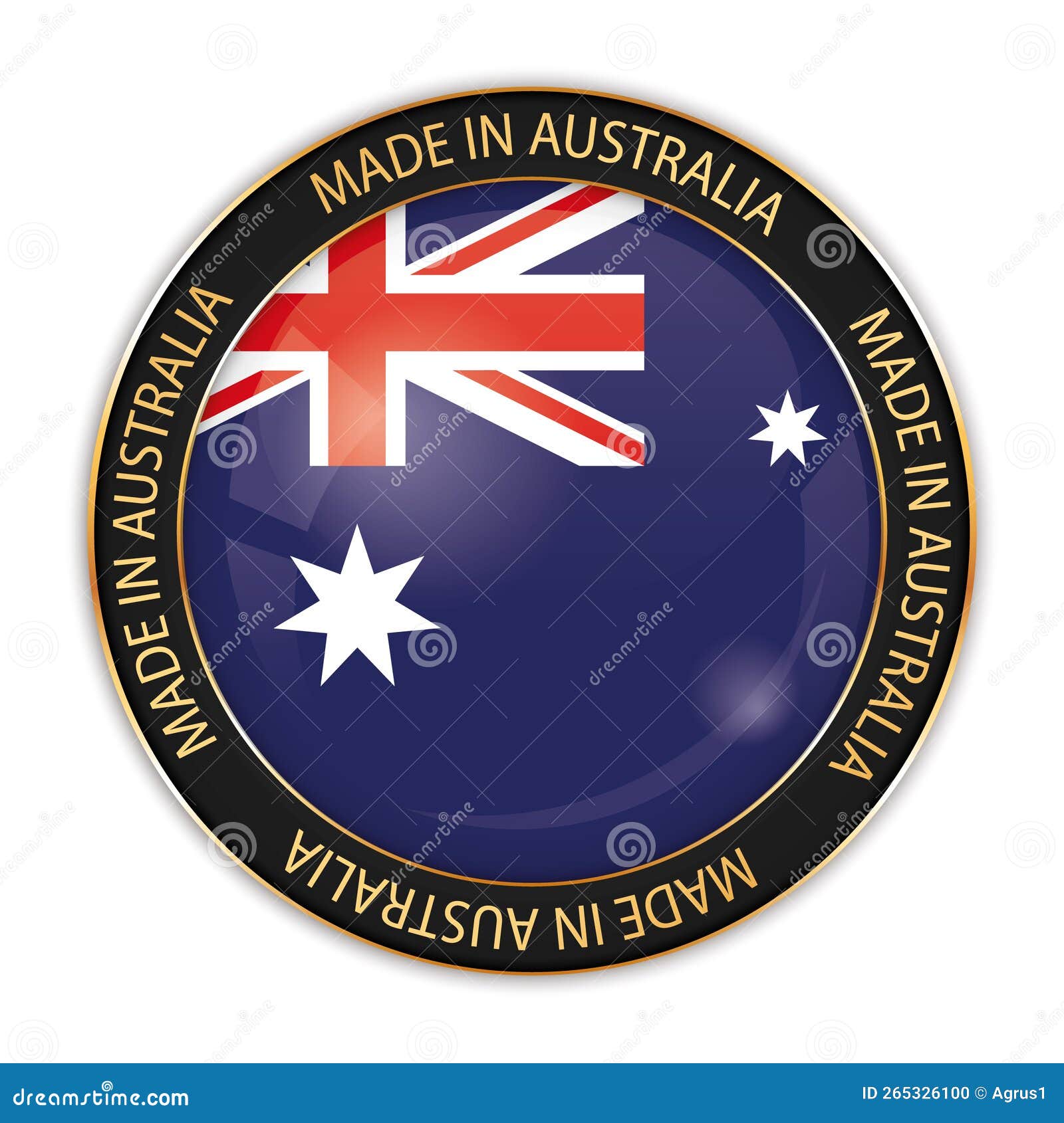 Australia Banner Design. Australian Traditional Sticker Symbols And ...