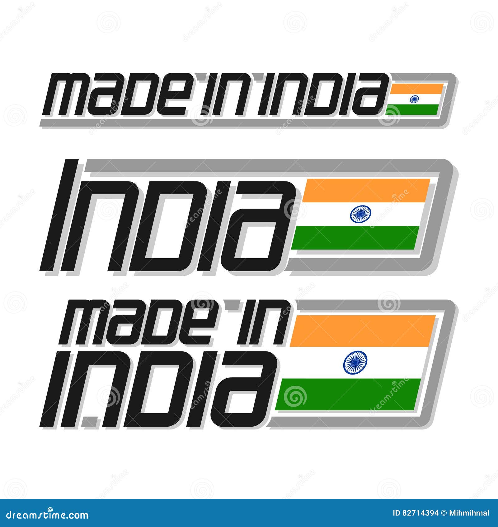 Vector Illustration `made in India` Stock Vector - Illustration of ...