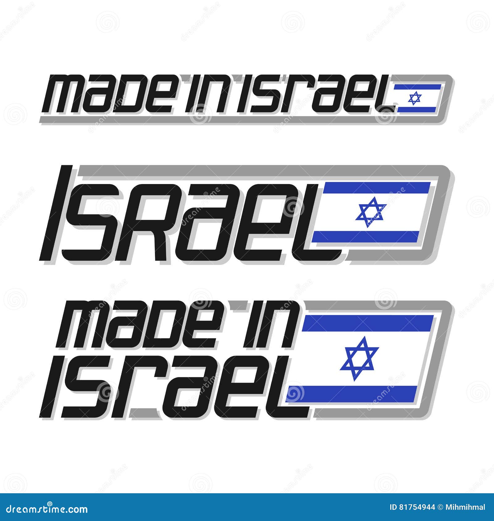 Vector Illustration `made in Israel` Stock Vector - Illustration of ...