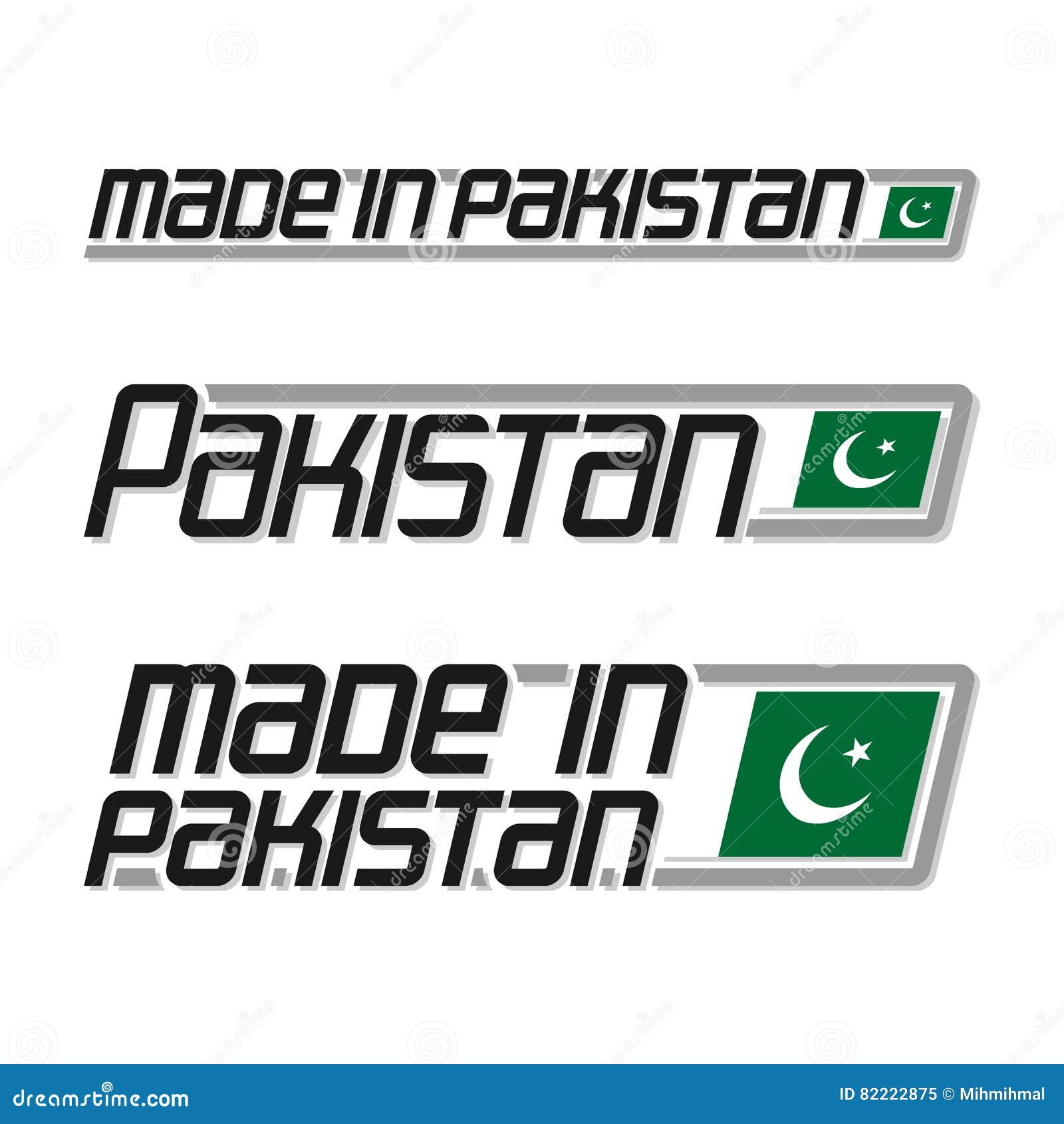 Vector Illustration `made in Pakistan` Stock Vector - Illustration of ...