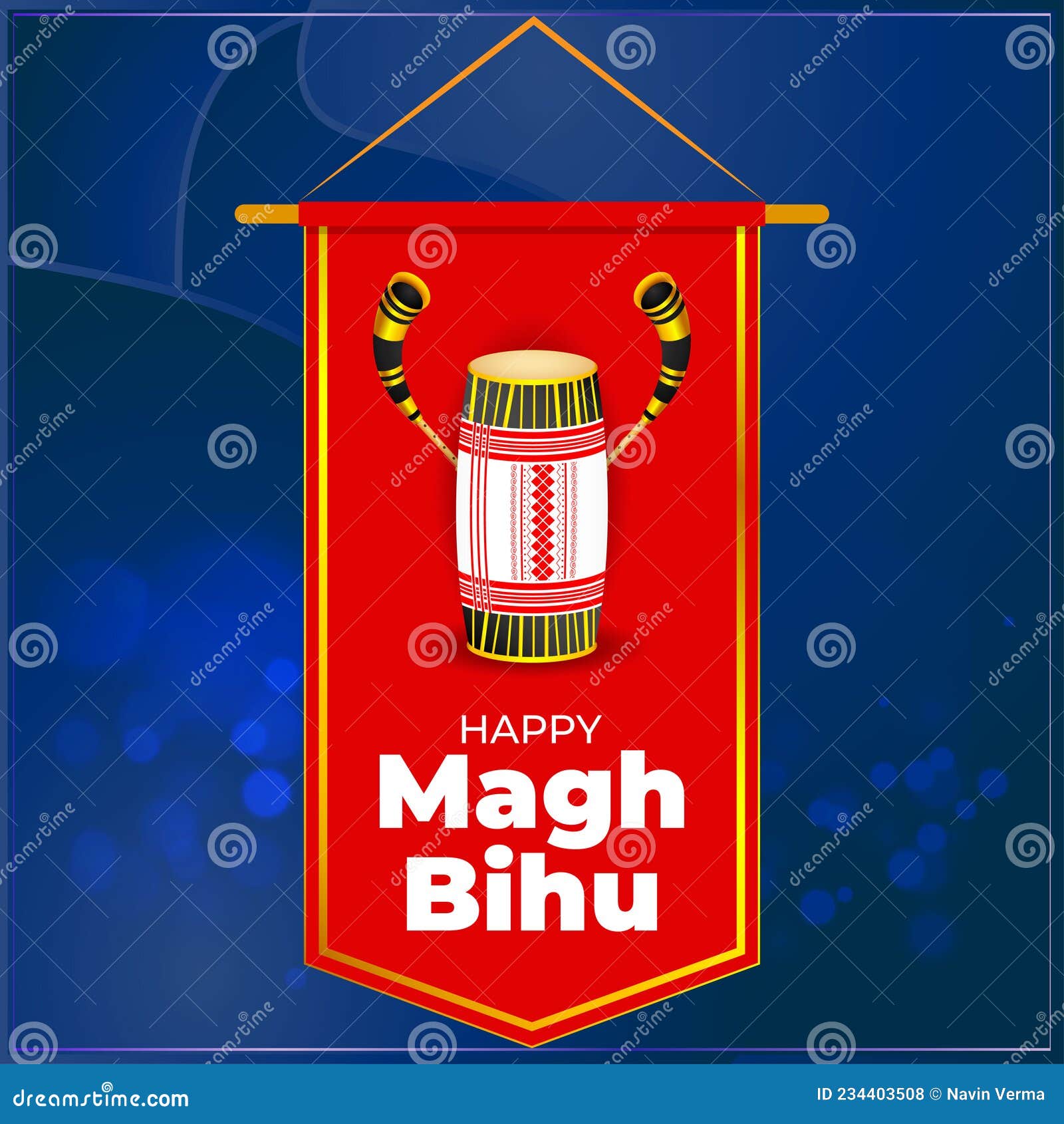 Vector Illustration of Magh Bihu Stock Vector - Illustration of culture ...