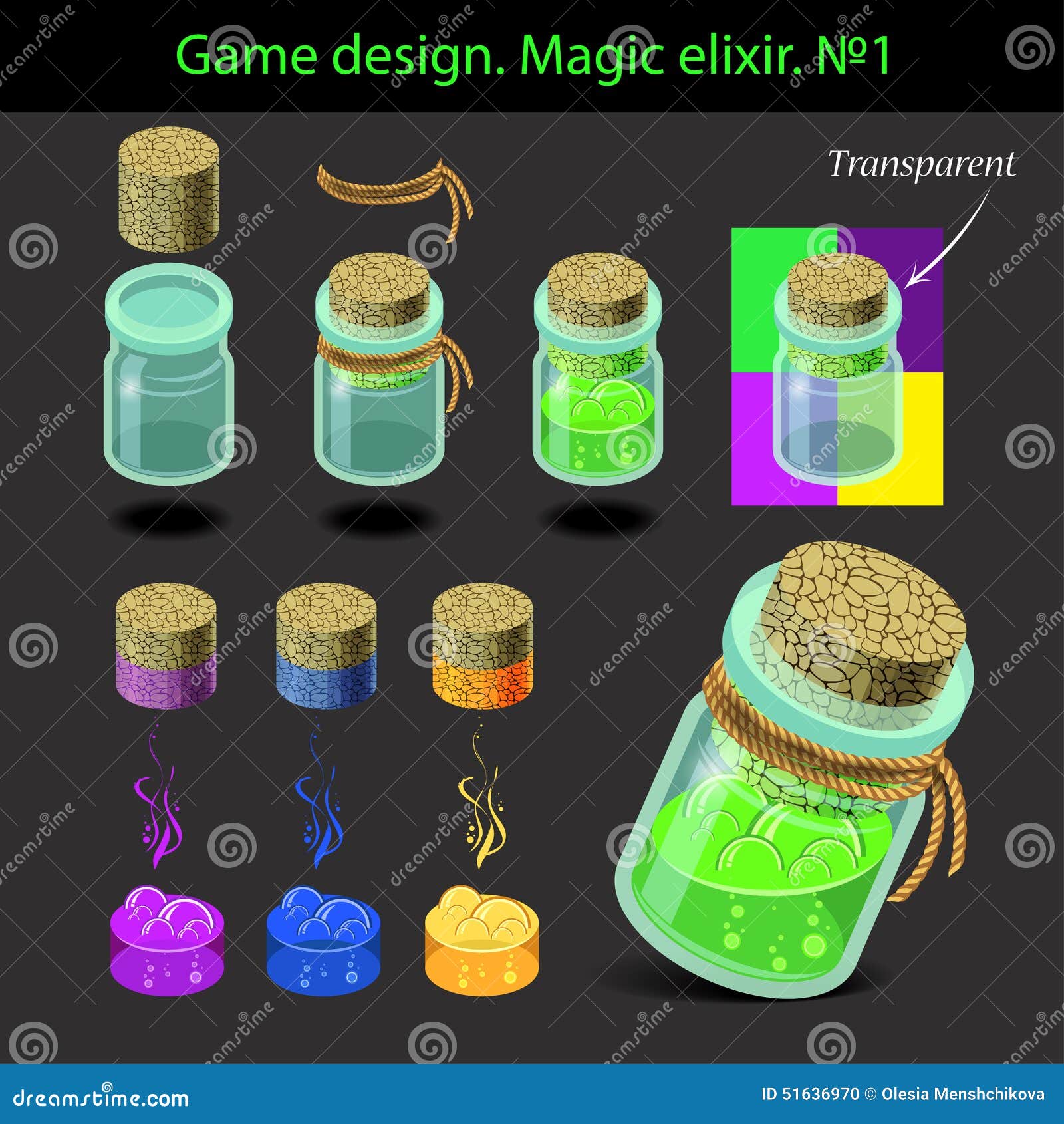 Vector Illustration. Magic Elixir in Different Stock Vector ...