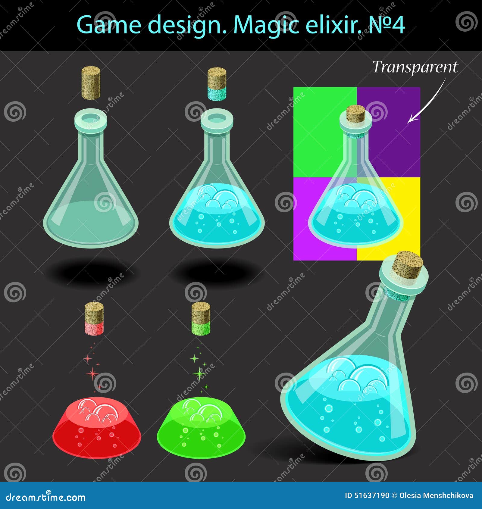 Vector Illustration. Magic Elixir in Different Stock Vector ...