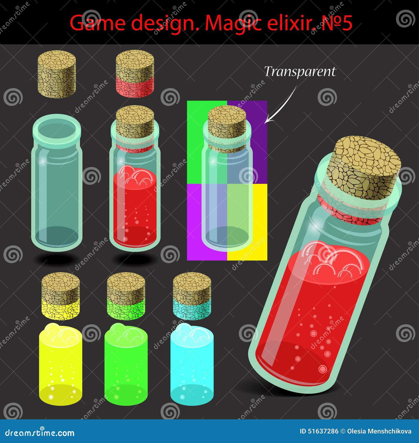 Vector Illustration. Magic Elixir in Different Stock Vector ...