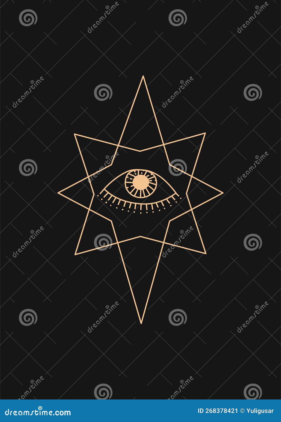Vector Illustration of a Magic Eye. Logo in Modern Style Stock Vector ...