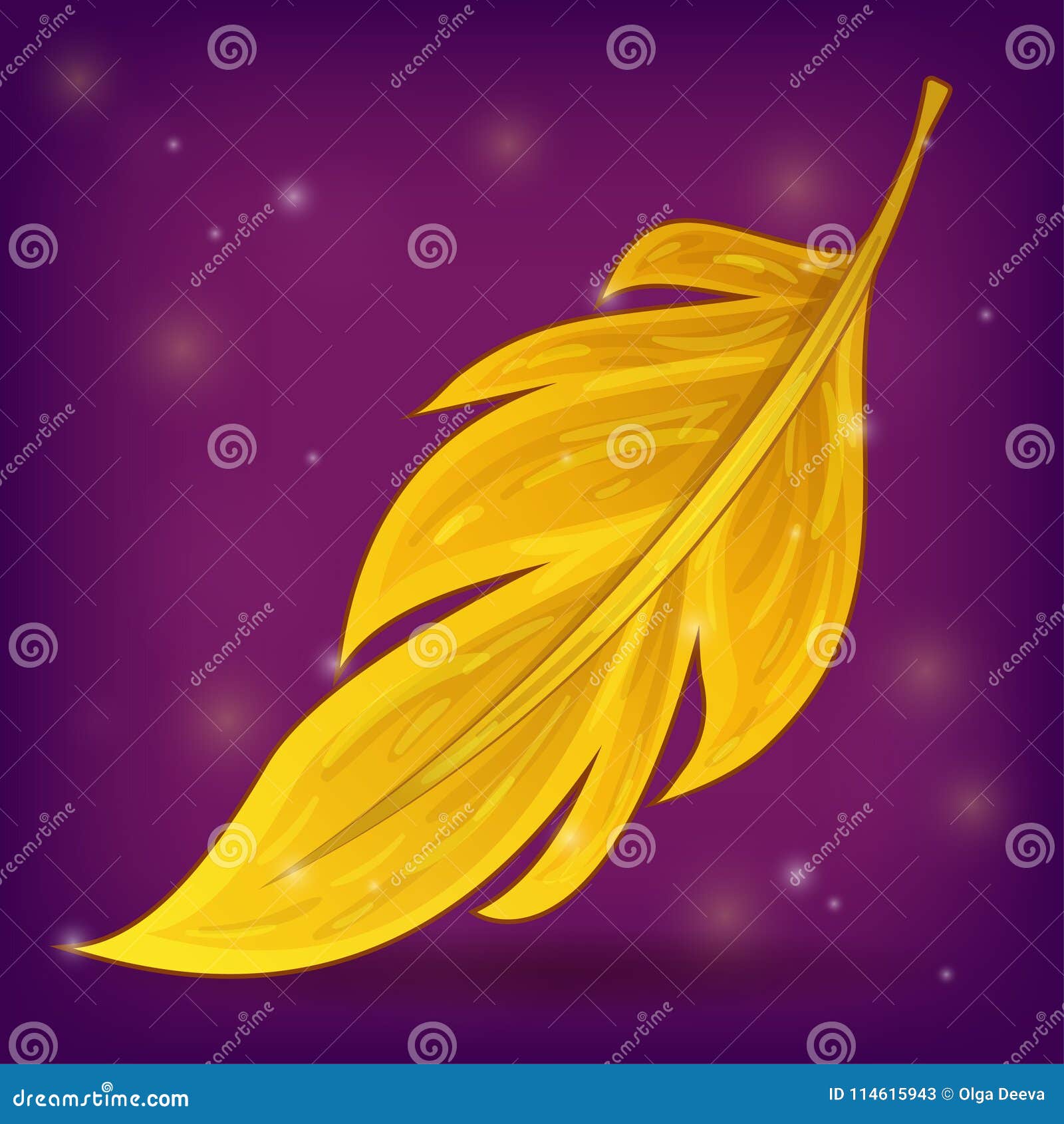 Magic Feather in Cartoon Style Stock Vector - Illustration of bird ...