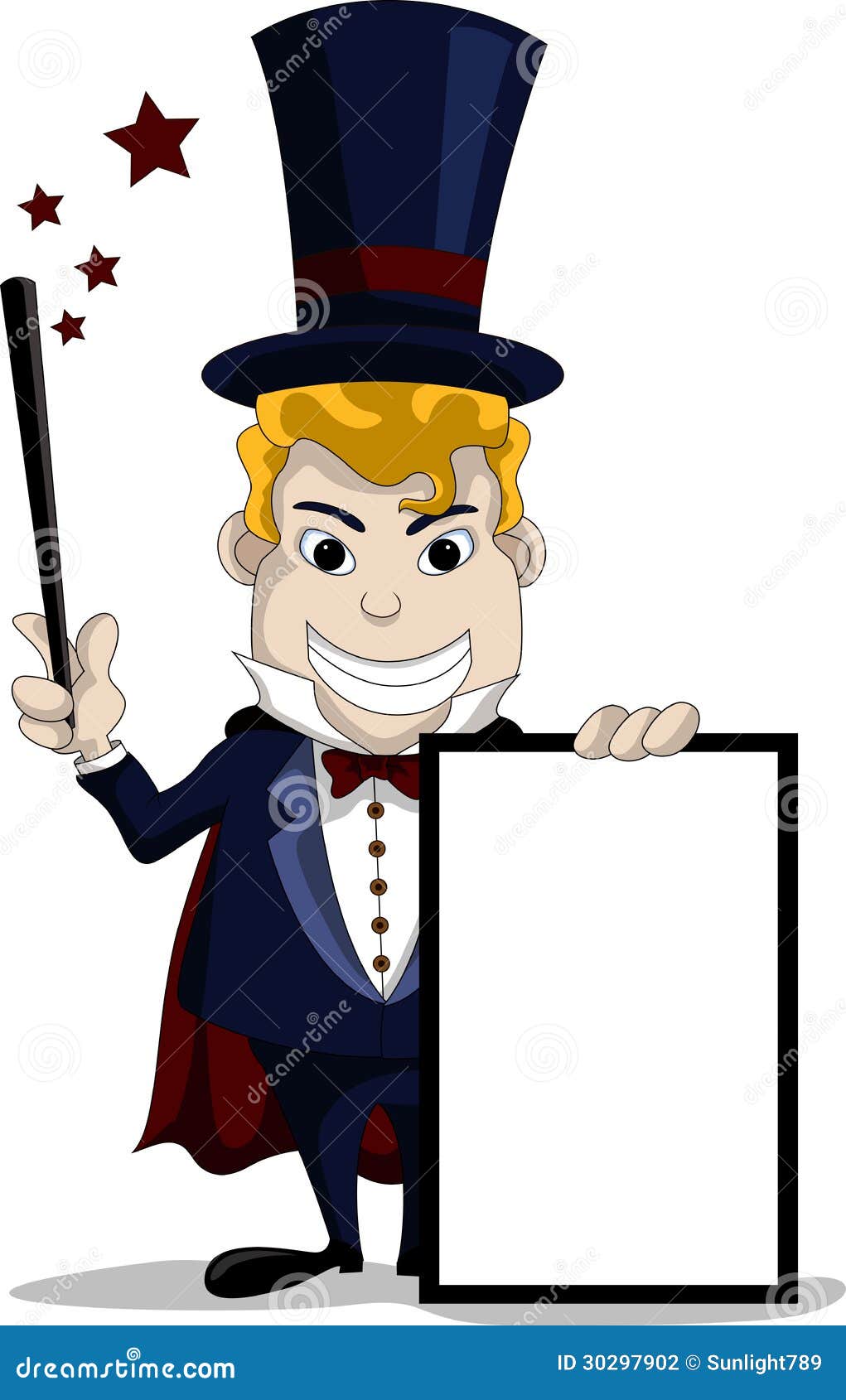 Magician Cartoon Water Vending Machine On Table Vector Illustration ...