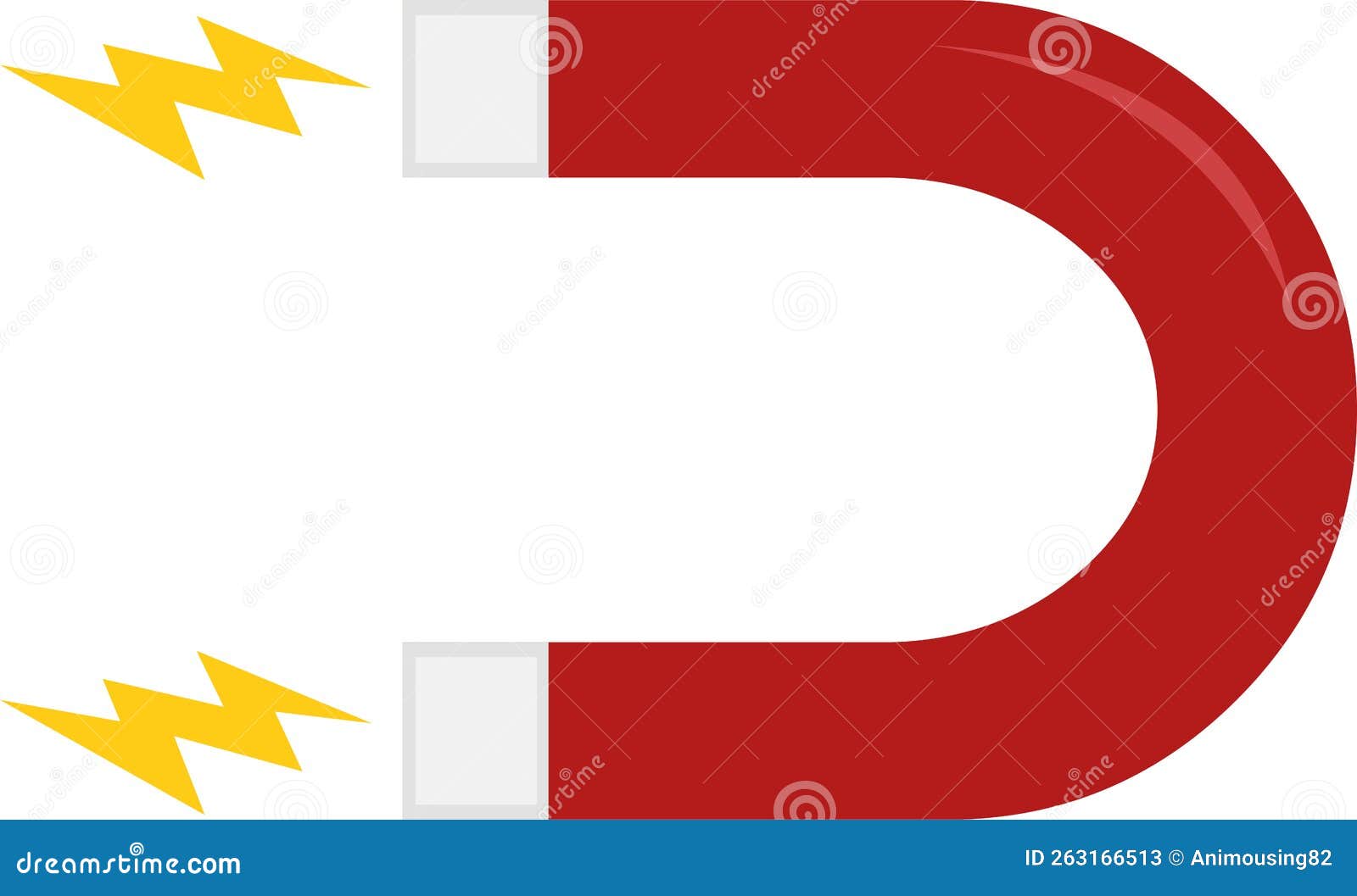 Vector Magnet Iman Electromagnetic Rays Stock Vector - Illustration of ...