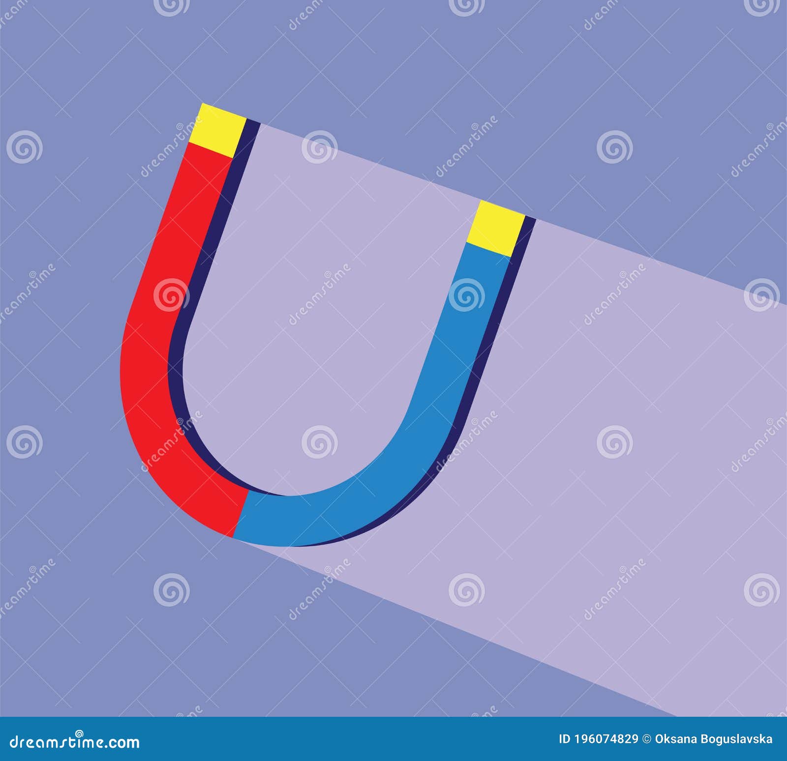 Vector Illustration of Magnet. Magnet Icon in Flat Style. Stock Vector ...