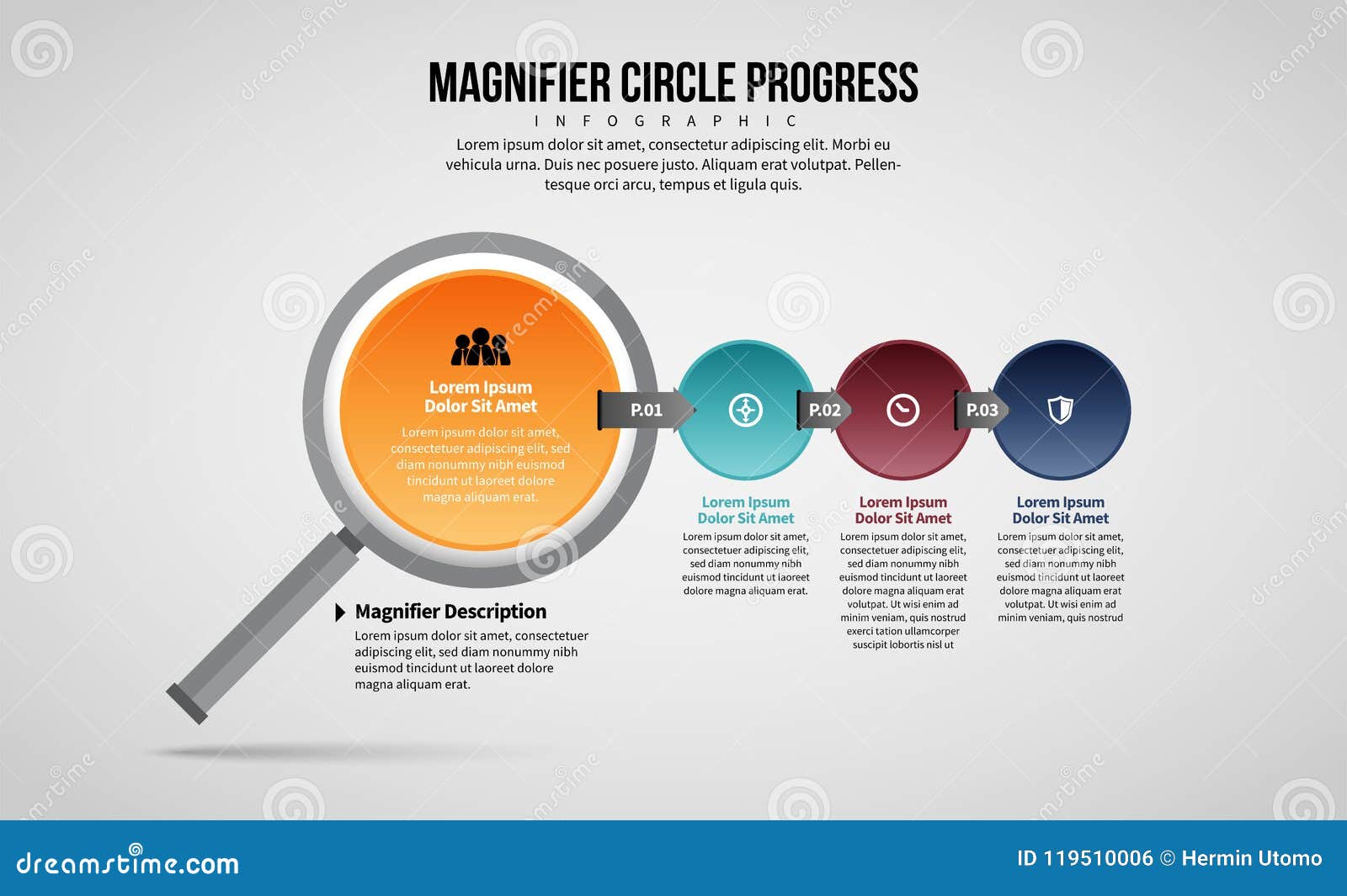 Circle Progress Steps For Tutorial, Infographics Vector Illustration ...