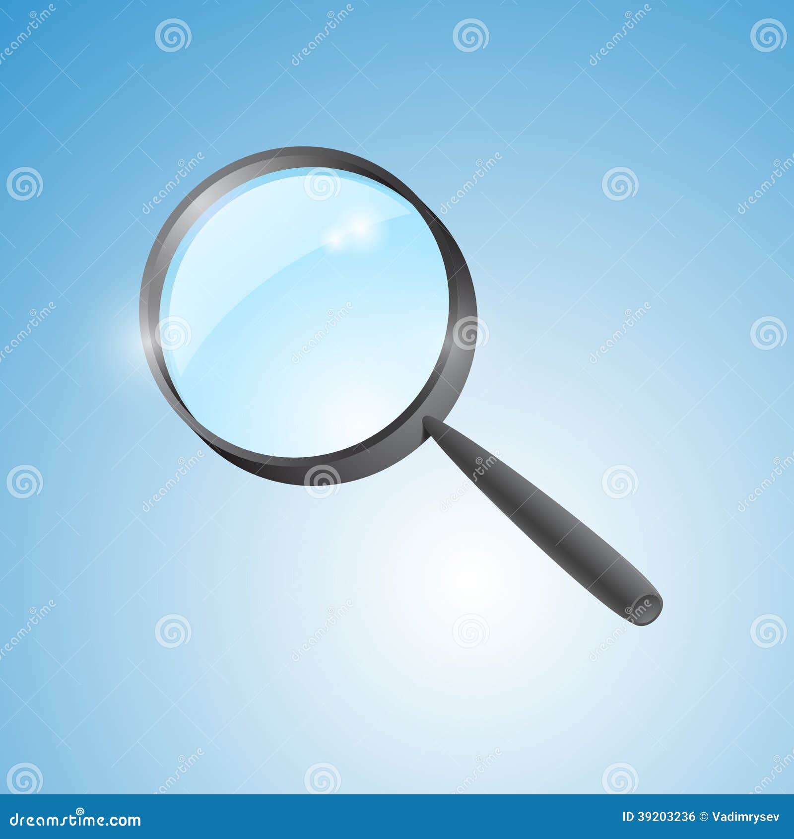 Vector Illustration of Magnifying Lens Stock Vector - Illustration of ...