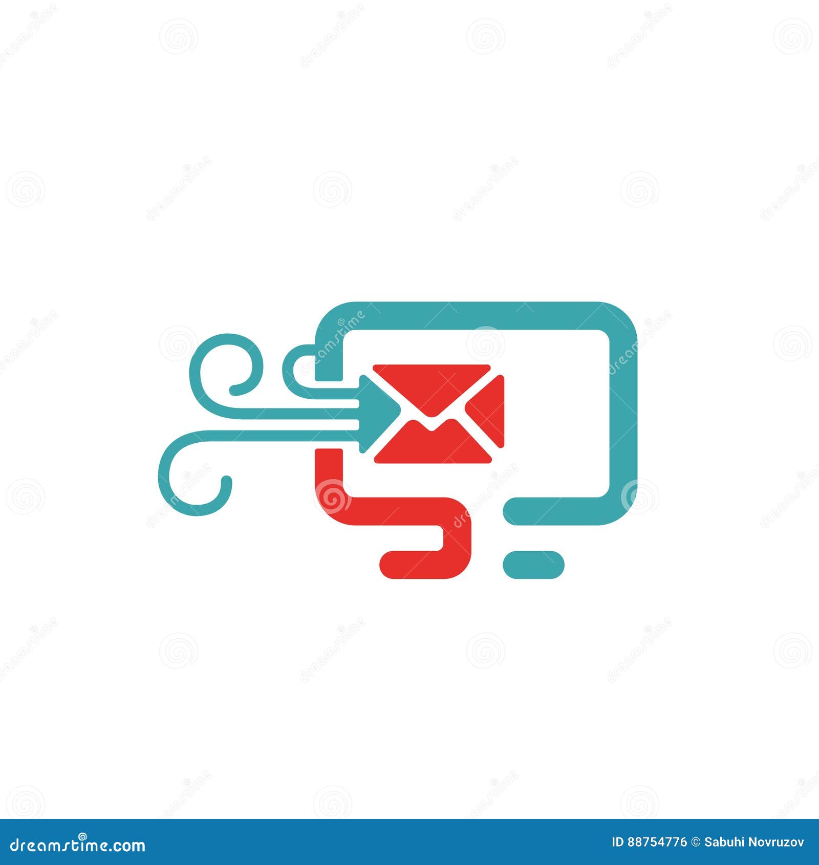 Vector Illustration of Mail Arrow Icon. Stock Vector - Illustration of ...