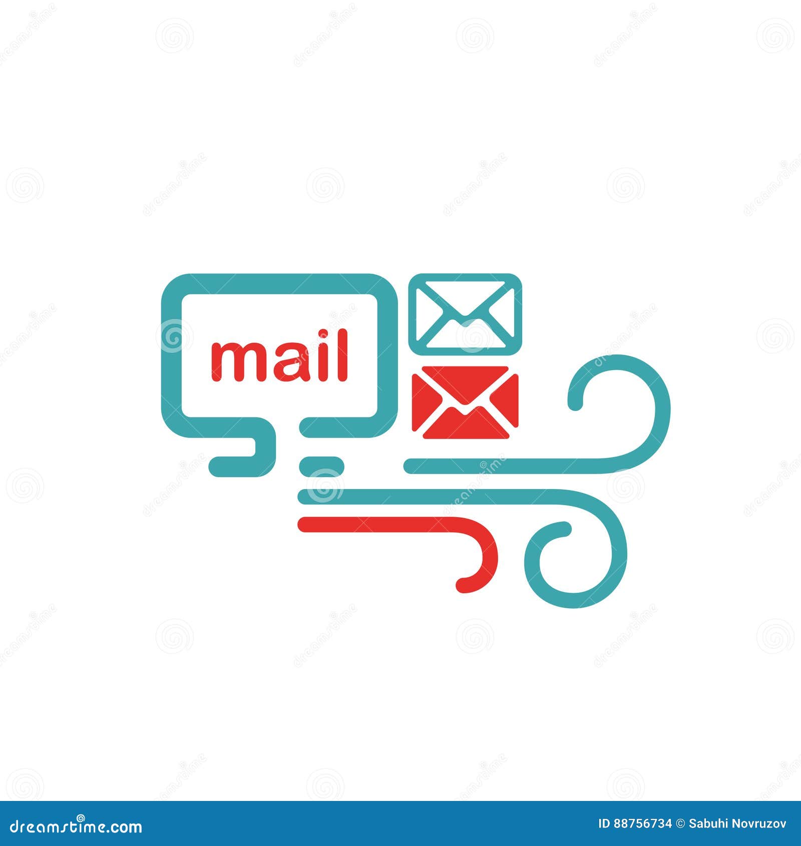 Vector Illustration of Mail Arrow Icon. Stock Vector - Illustration of ...