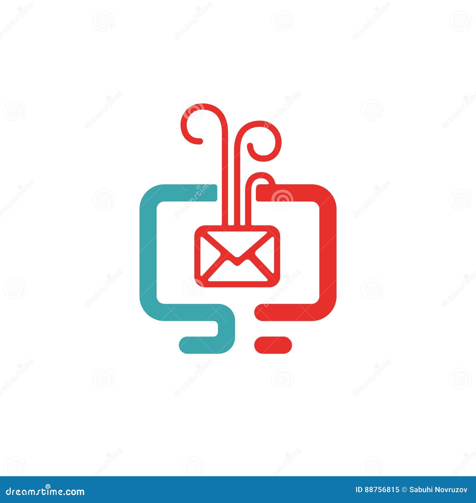 Vector Illustration of Mail Arrow Icon. Stock Vector - Illustration of ...