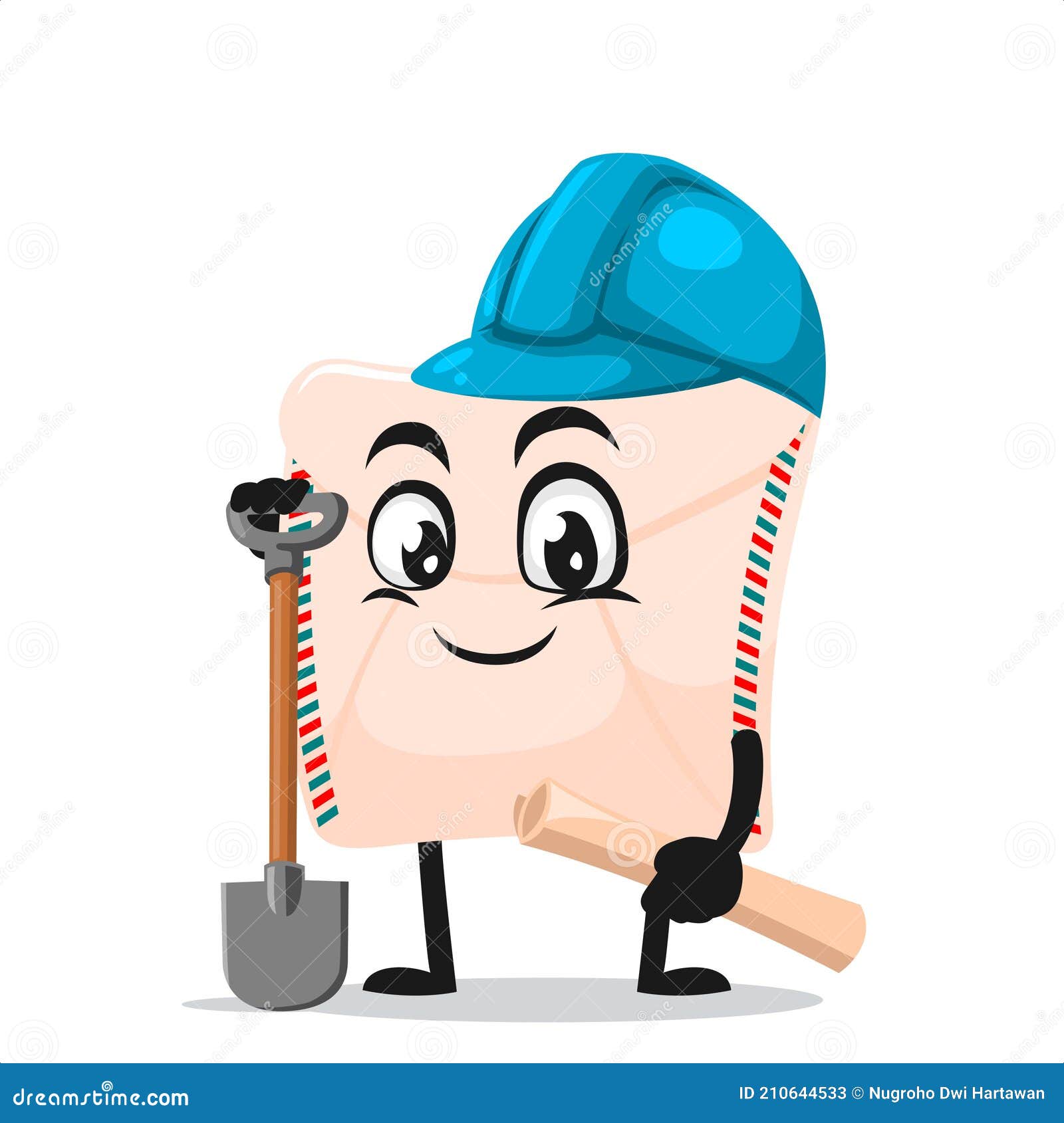 Vector Illustration of Mail Mascot or Character Stock Illustration ...