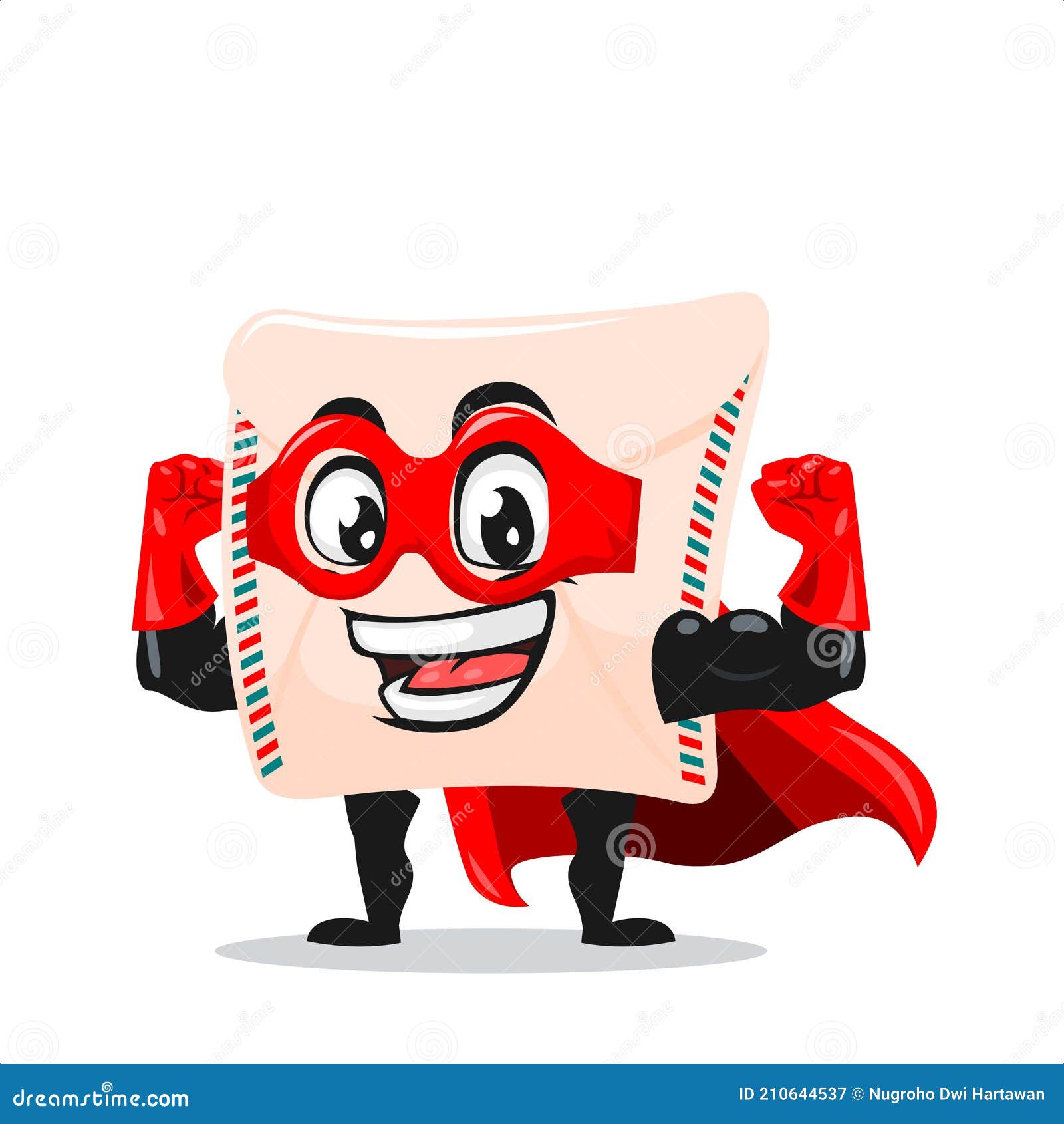 Vector Illustration of Mail Mascot or Character Stock Illustration ...