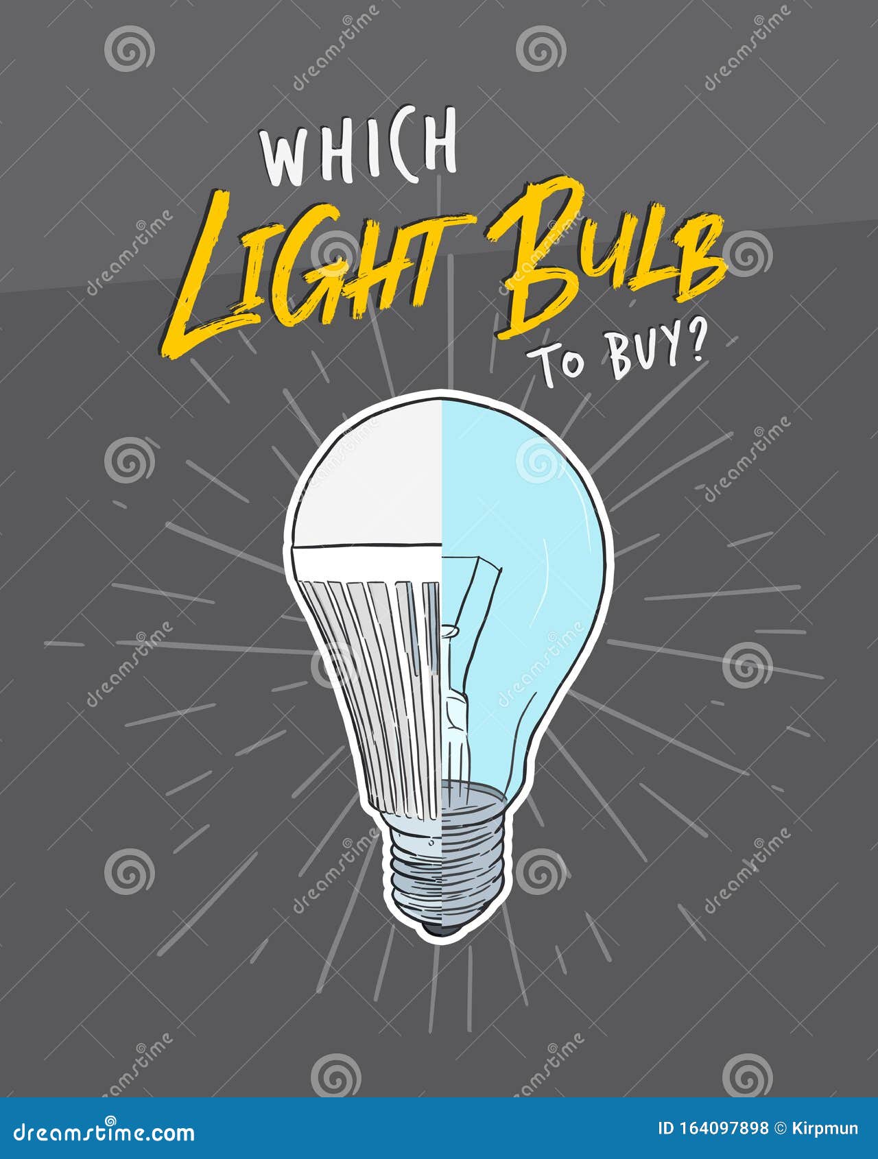 Vector Illustration of Main Electric Lighting Types. Hand Draw Sketch ...