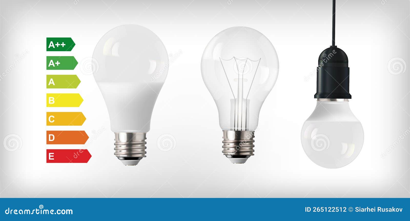 Vector Illustration of the Main Types of Electrical Lighting ...