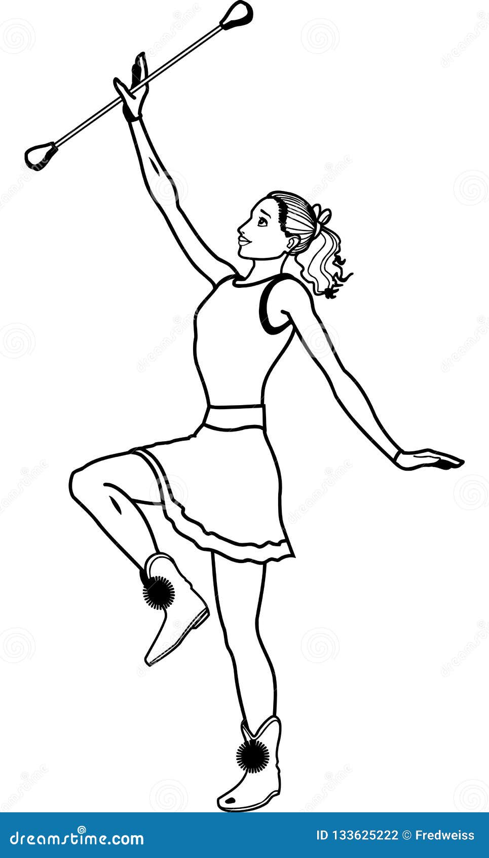 Baton Twirling Coloring Pages