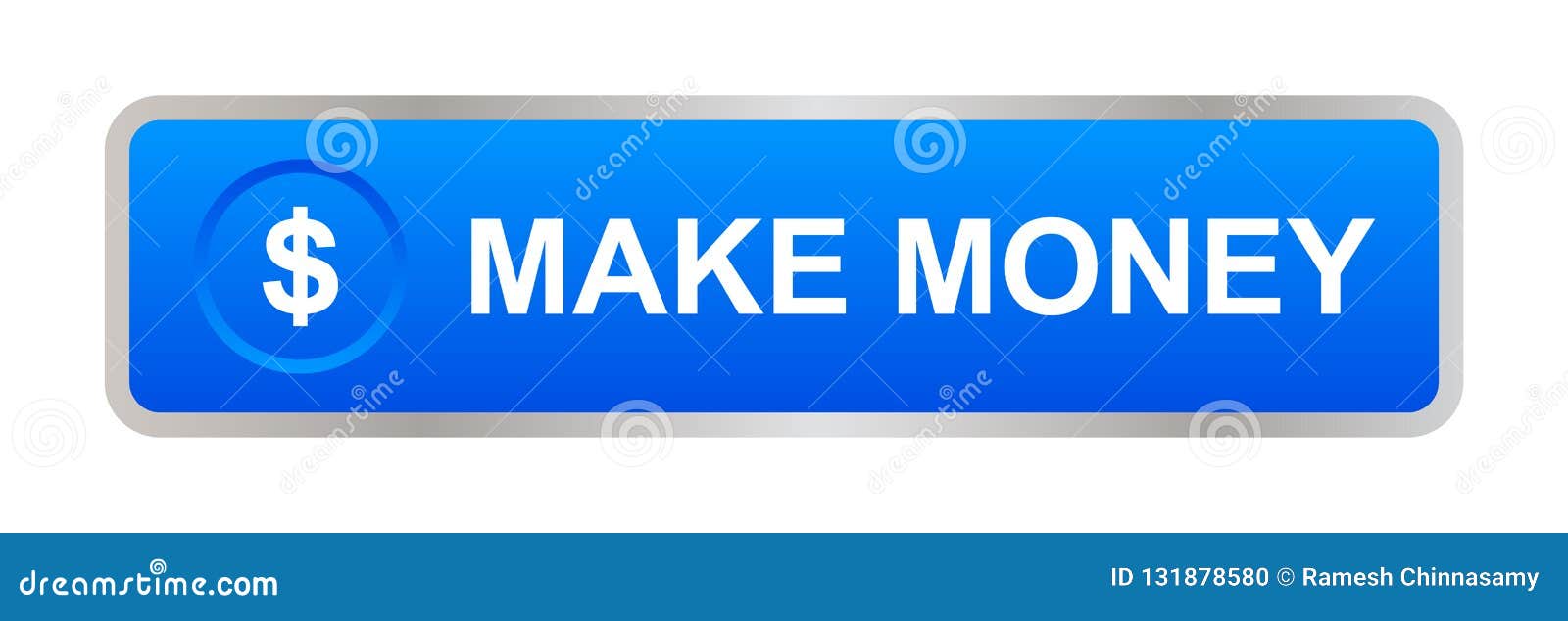 Make money button stock vector. Illustration of entrepreneur - 131878580