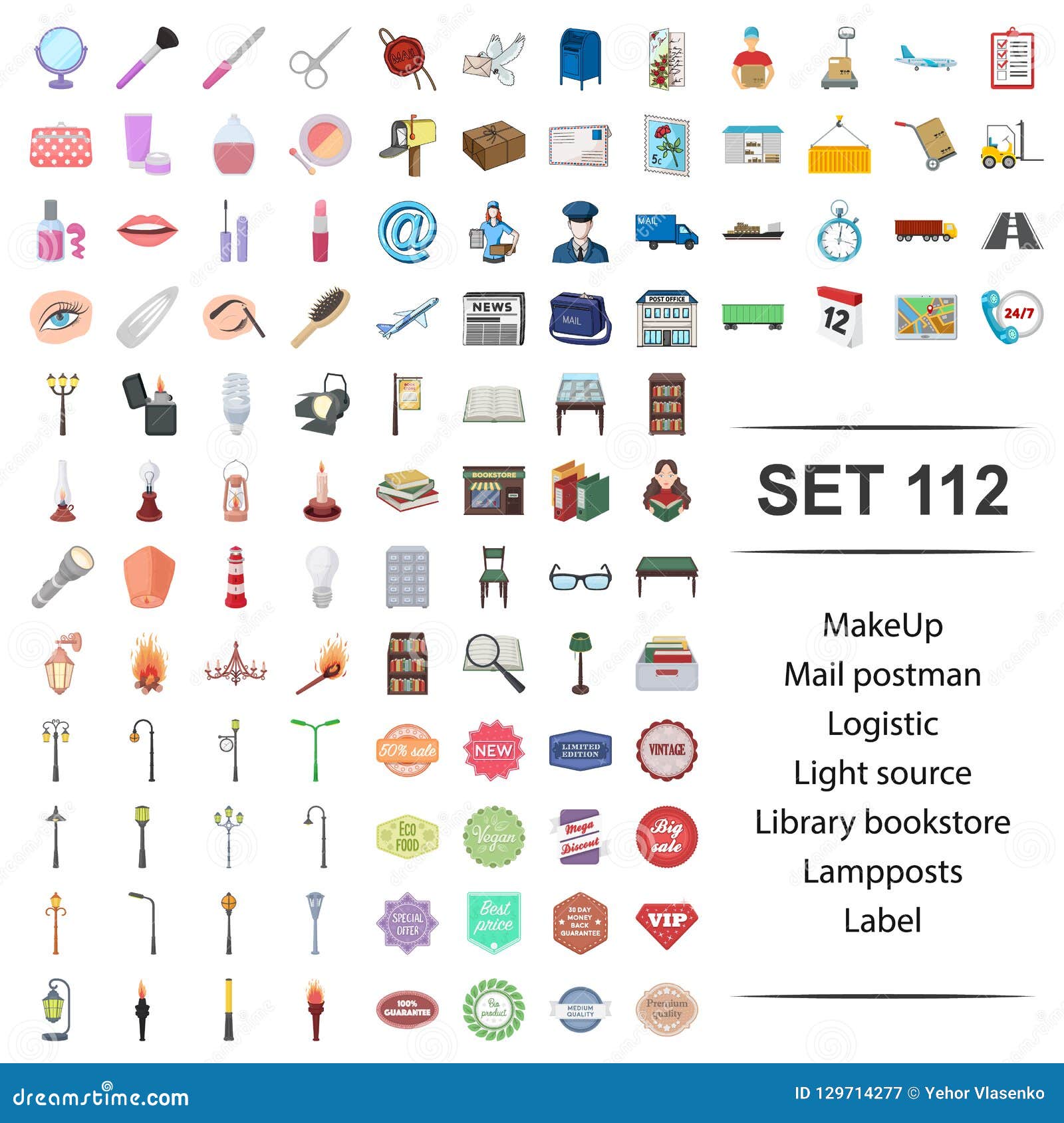 Bookstore Label Cartoon Vector | CartoonDealer.com #43705535