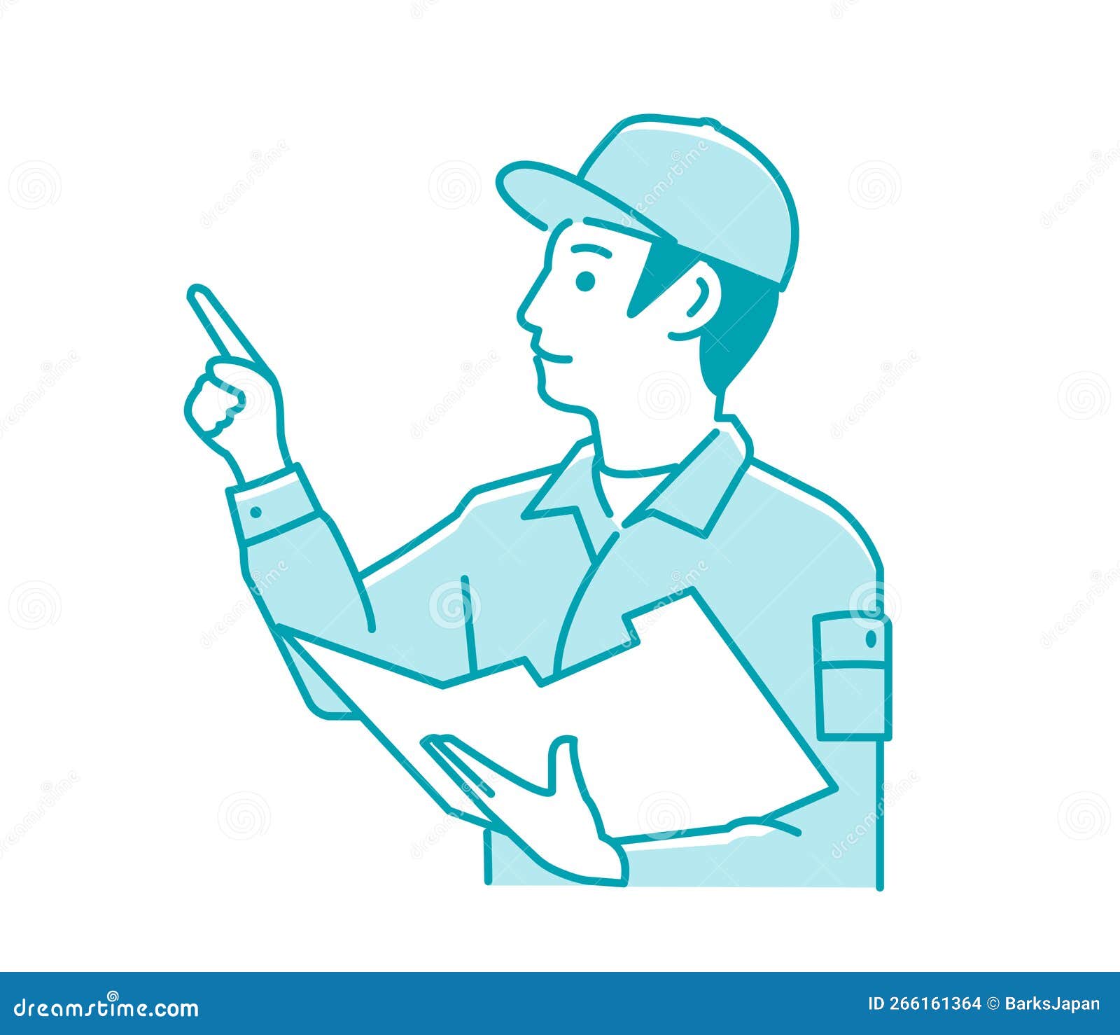 Vector Illustration of a Male Worker Doing Regular Inspection Stock ...