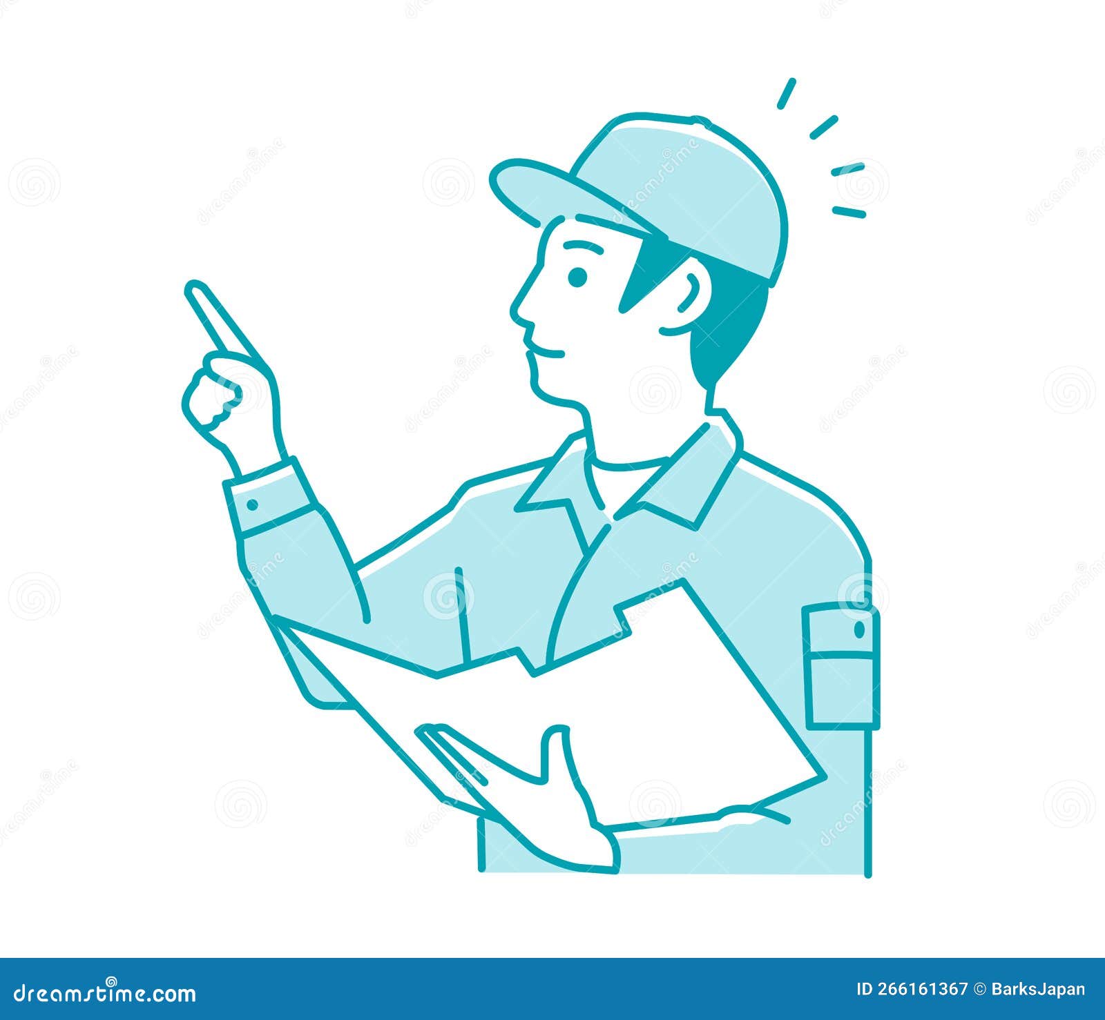 Vector Illustration of a Male Worker Doing Regular Inspection Stock ...