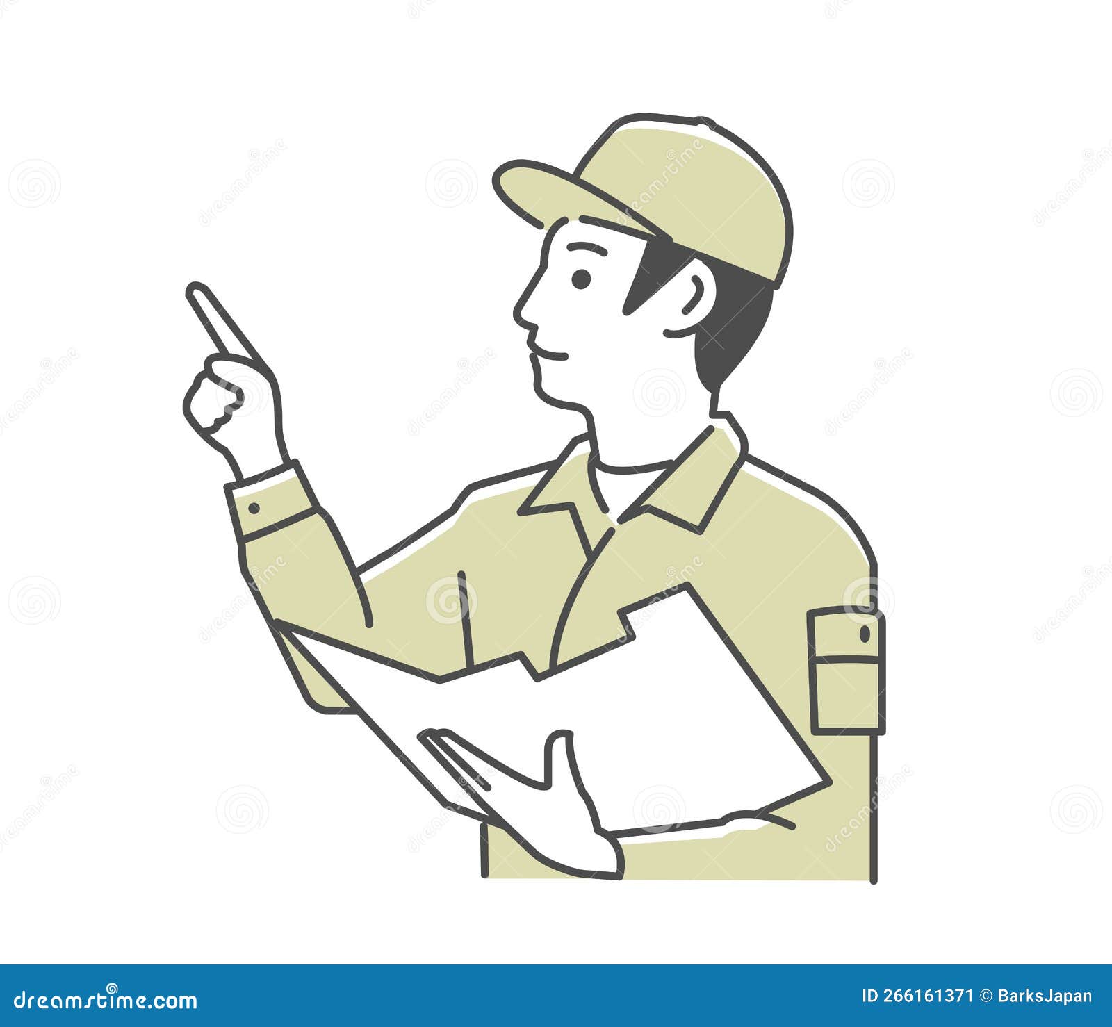 Vector Illustration of a Male Worker Doing Regular Inspection Stock ...