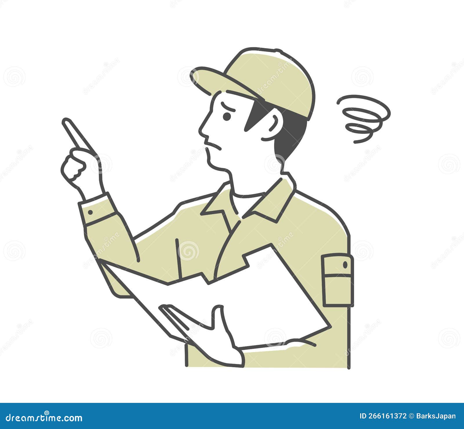 Vector Illustration of a Male Worker Doing Regular Inspection ...