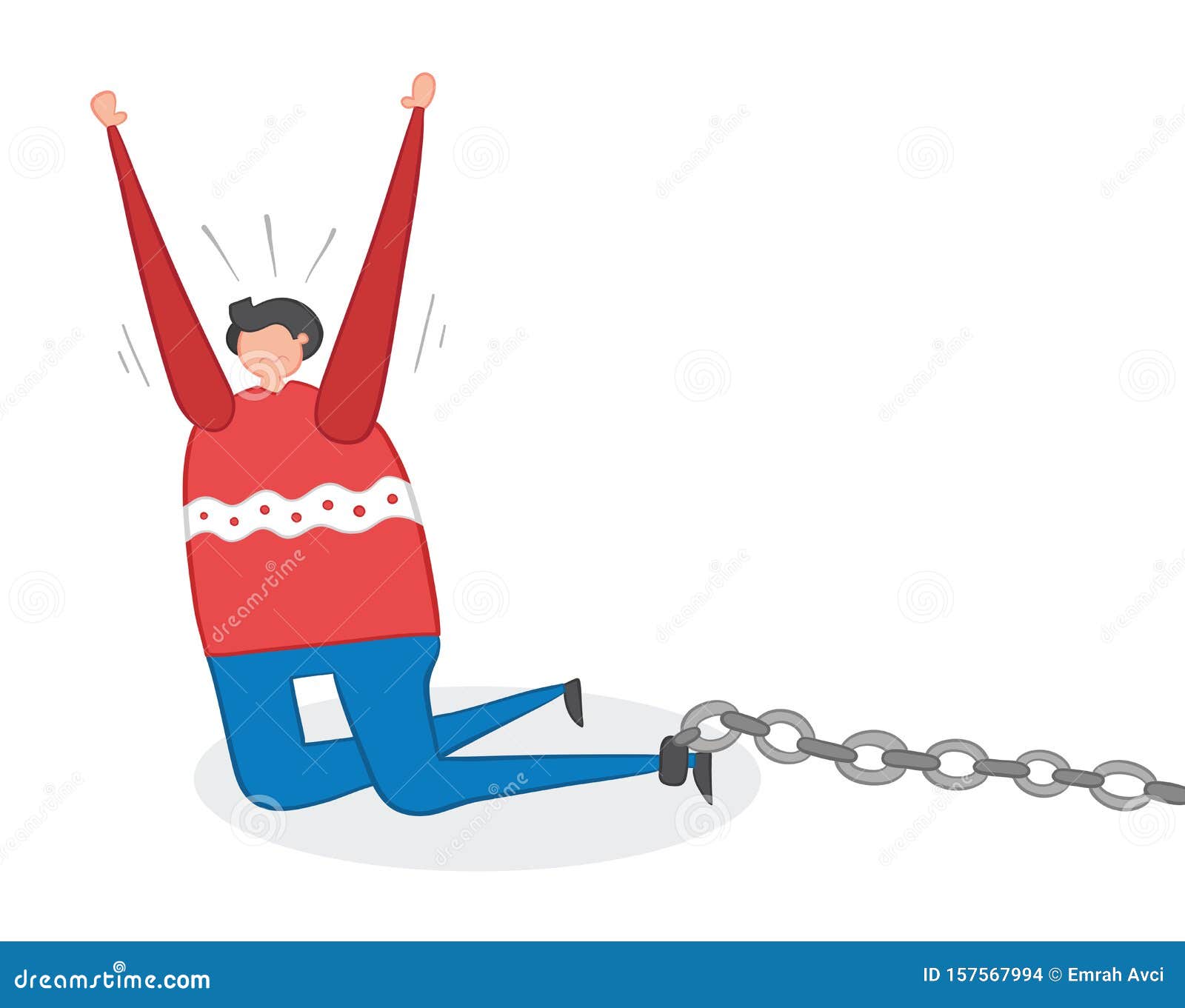 Simple Chained Person Drawing