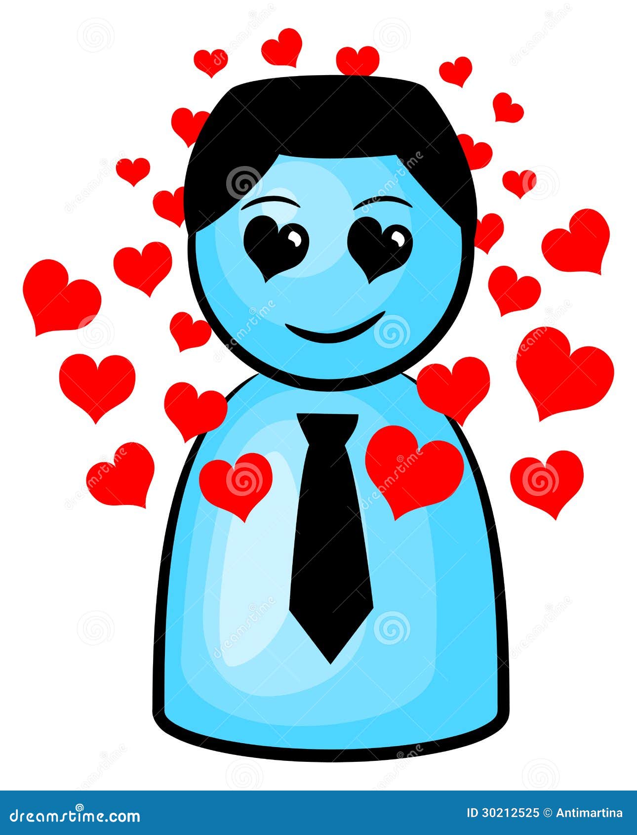 Man in love stock vector. Illustration of happy, cartoon - 30212525