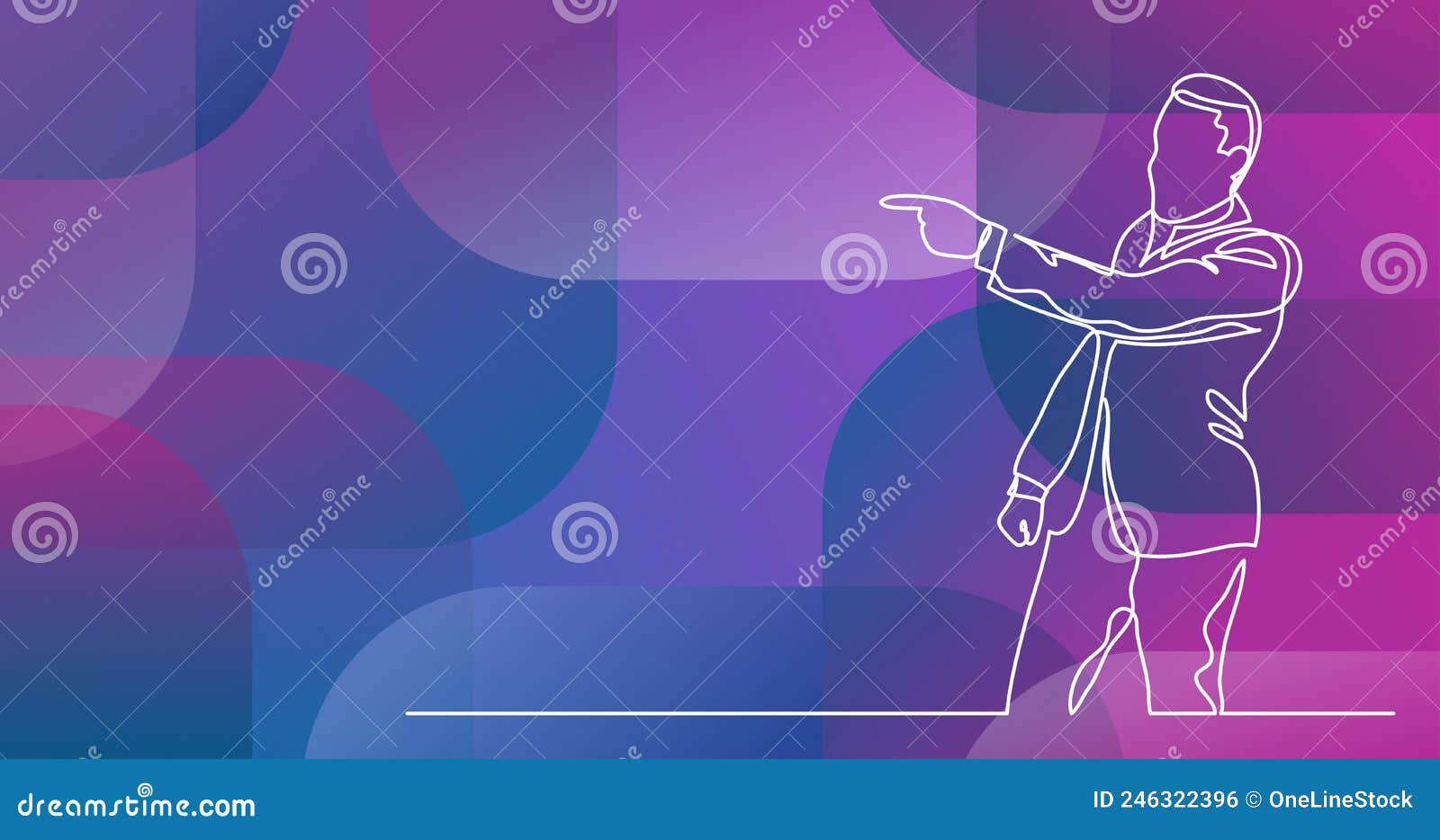 Man Pointing - Continuous Line Drawing Stock Vector - Illustration of ...