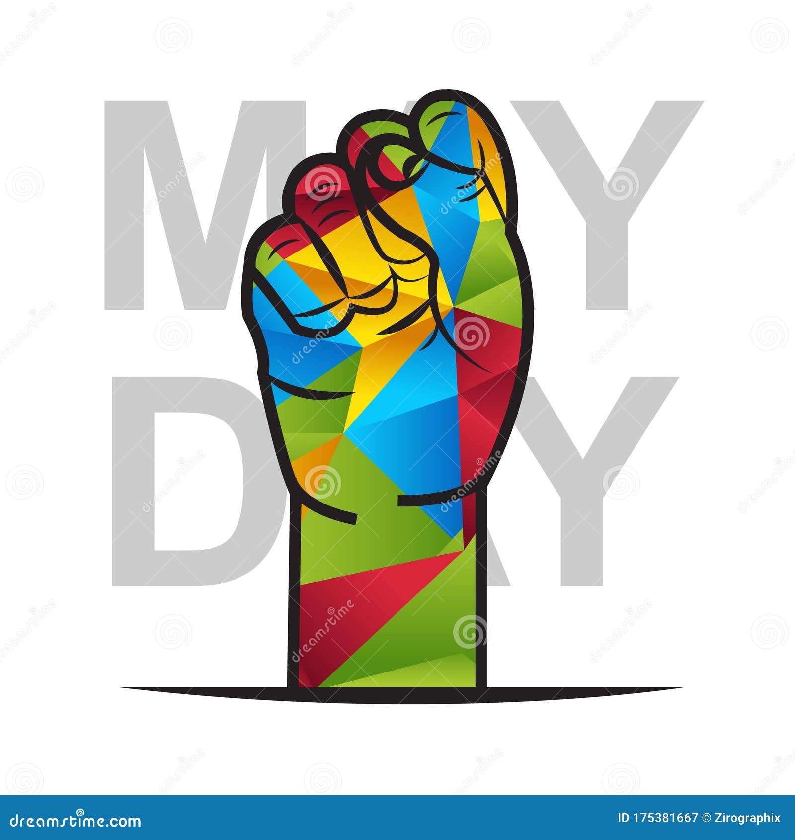 Vector Illustration of a Man Power Stock Illustration - Illustration of ...