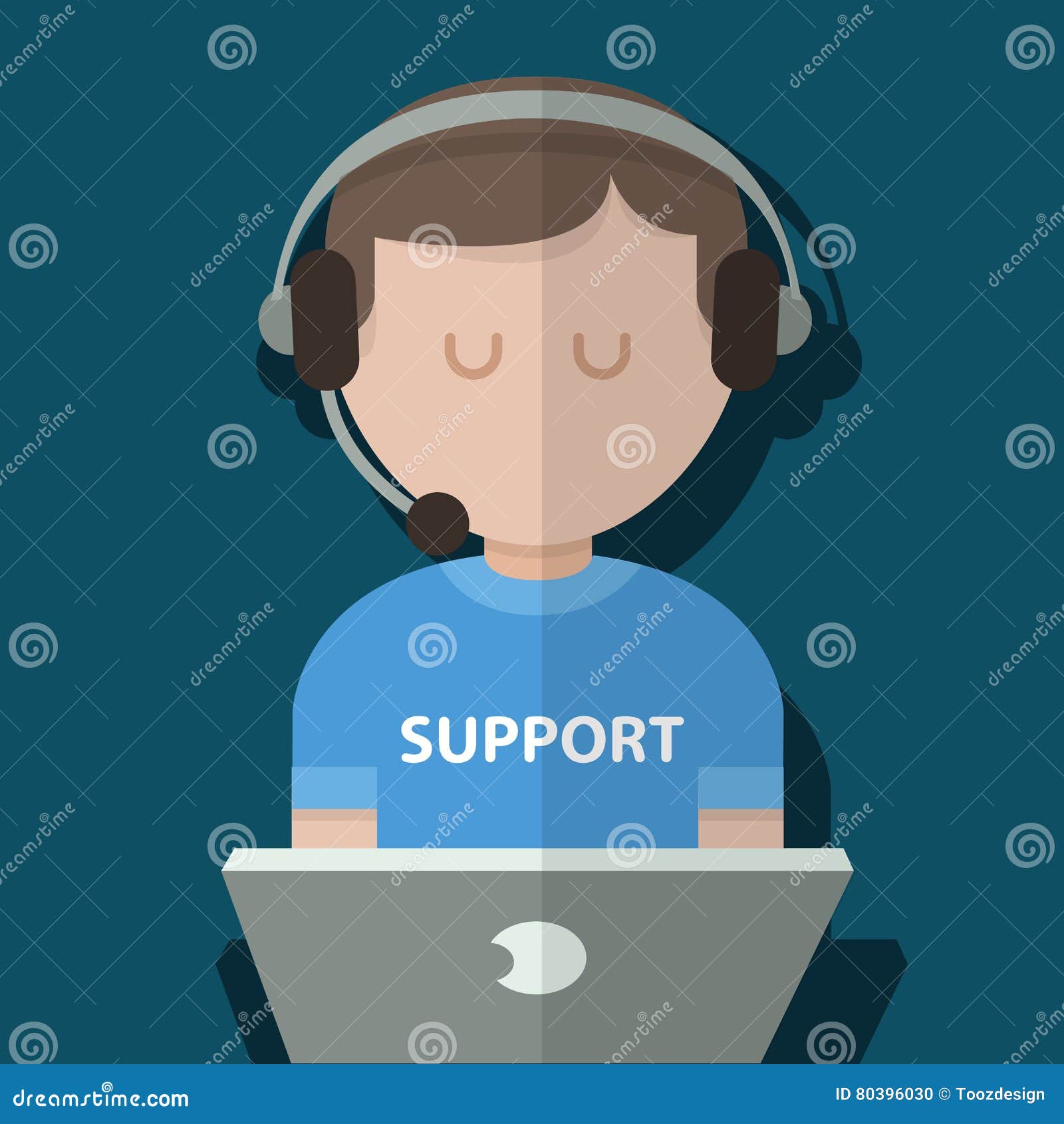 Vector Illustration Man Support Stock Vector - Illustration of flat ...