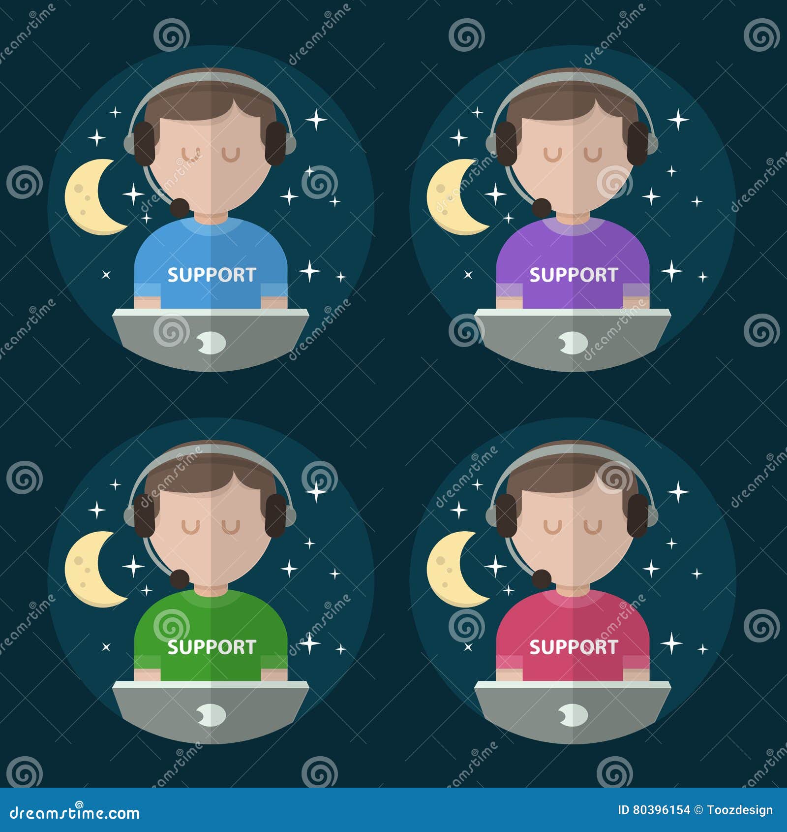 Vector Illustration Man Support Stock Vector - Illustration of service ...