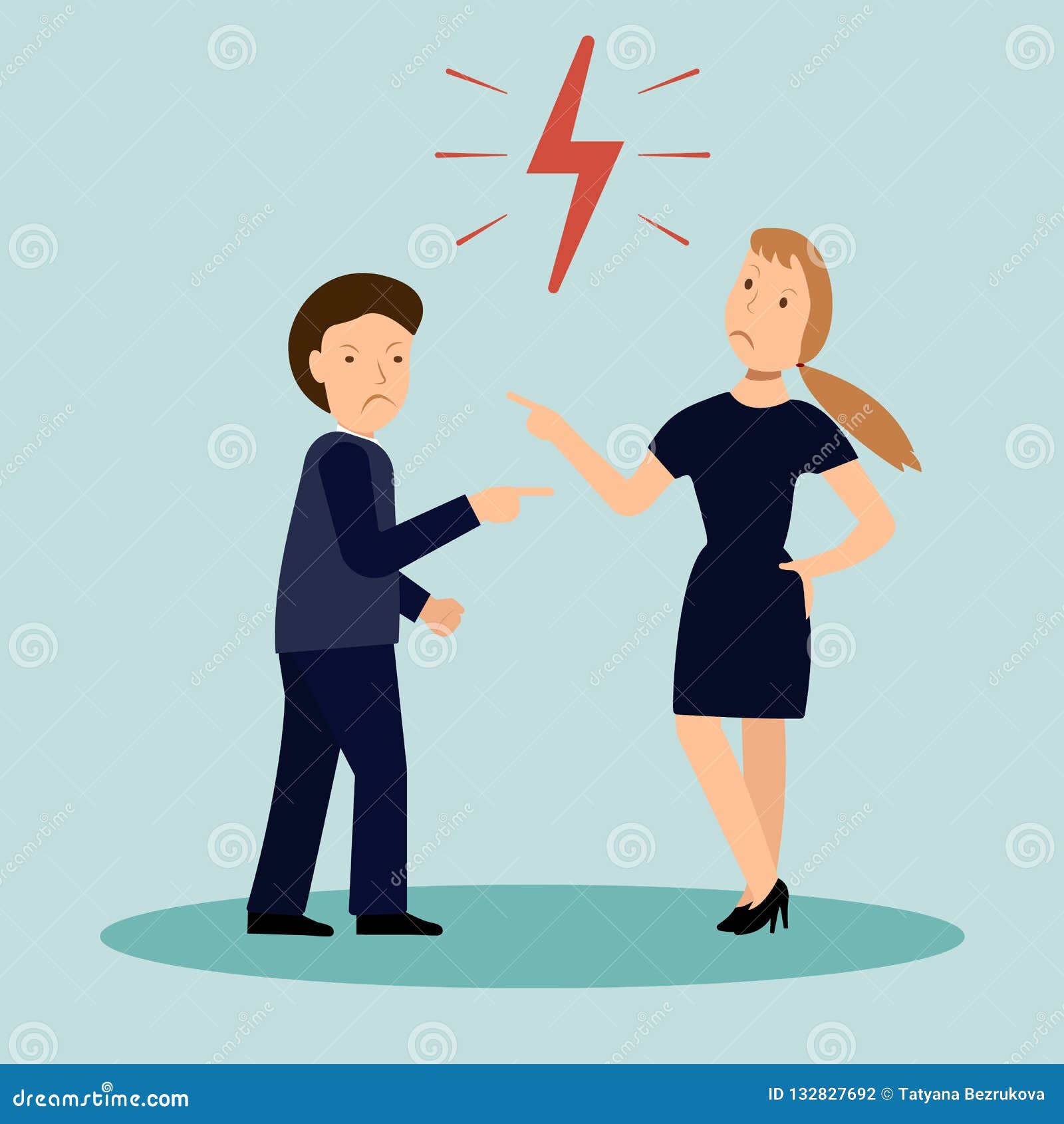 Vector Illustration of a Manager or Boss Angry at Their Employees ...
