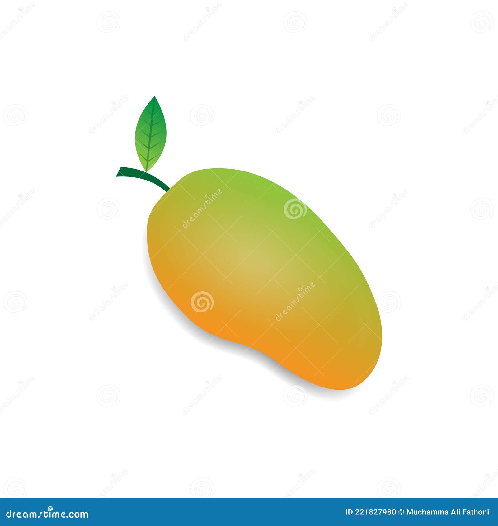 Vector Illustration of Mango Fruit Design. Green Orange Texture Stock ...