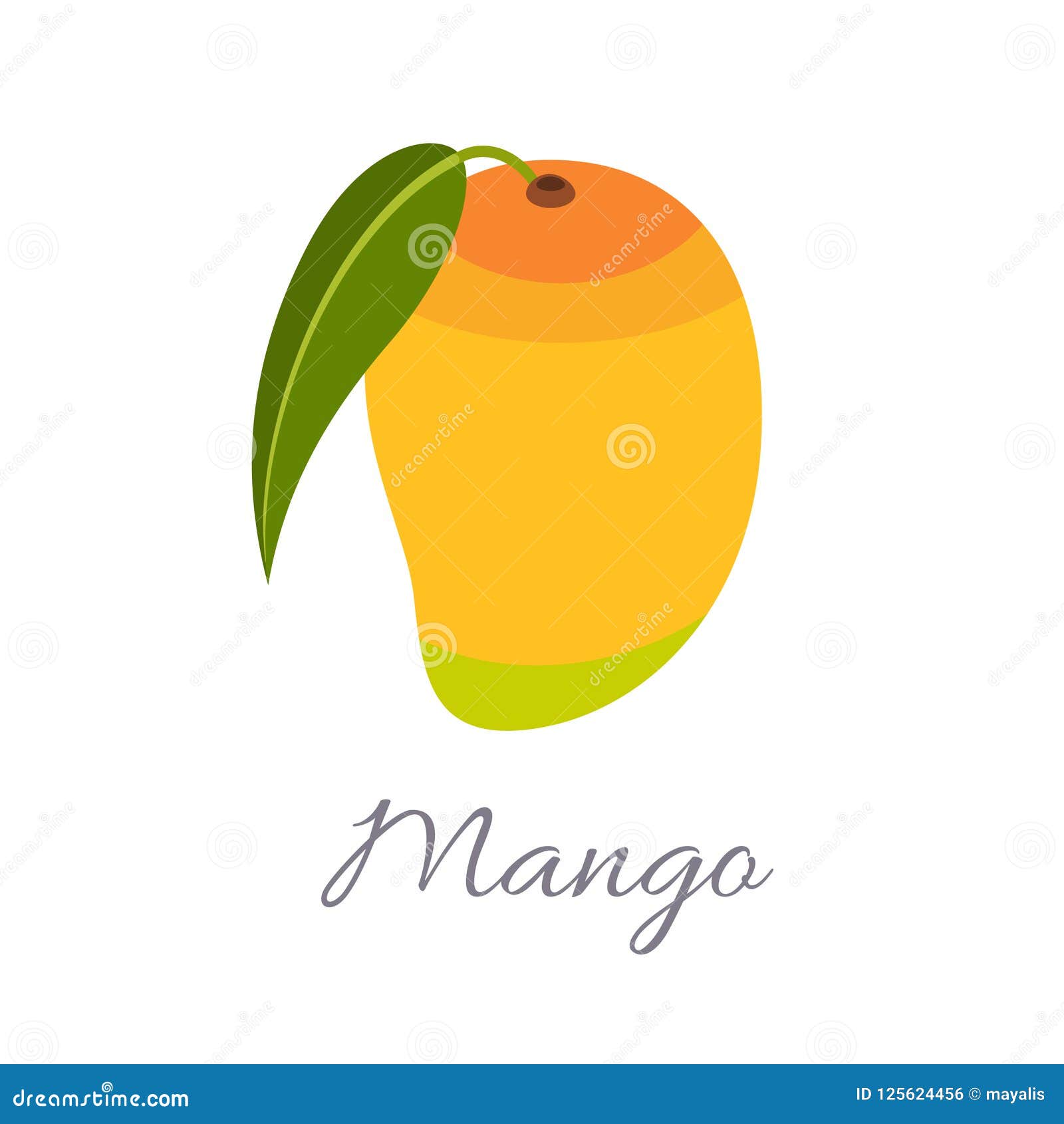 Mango icon with title stock vector. Illustration of icon - 125624456