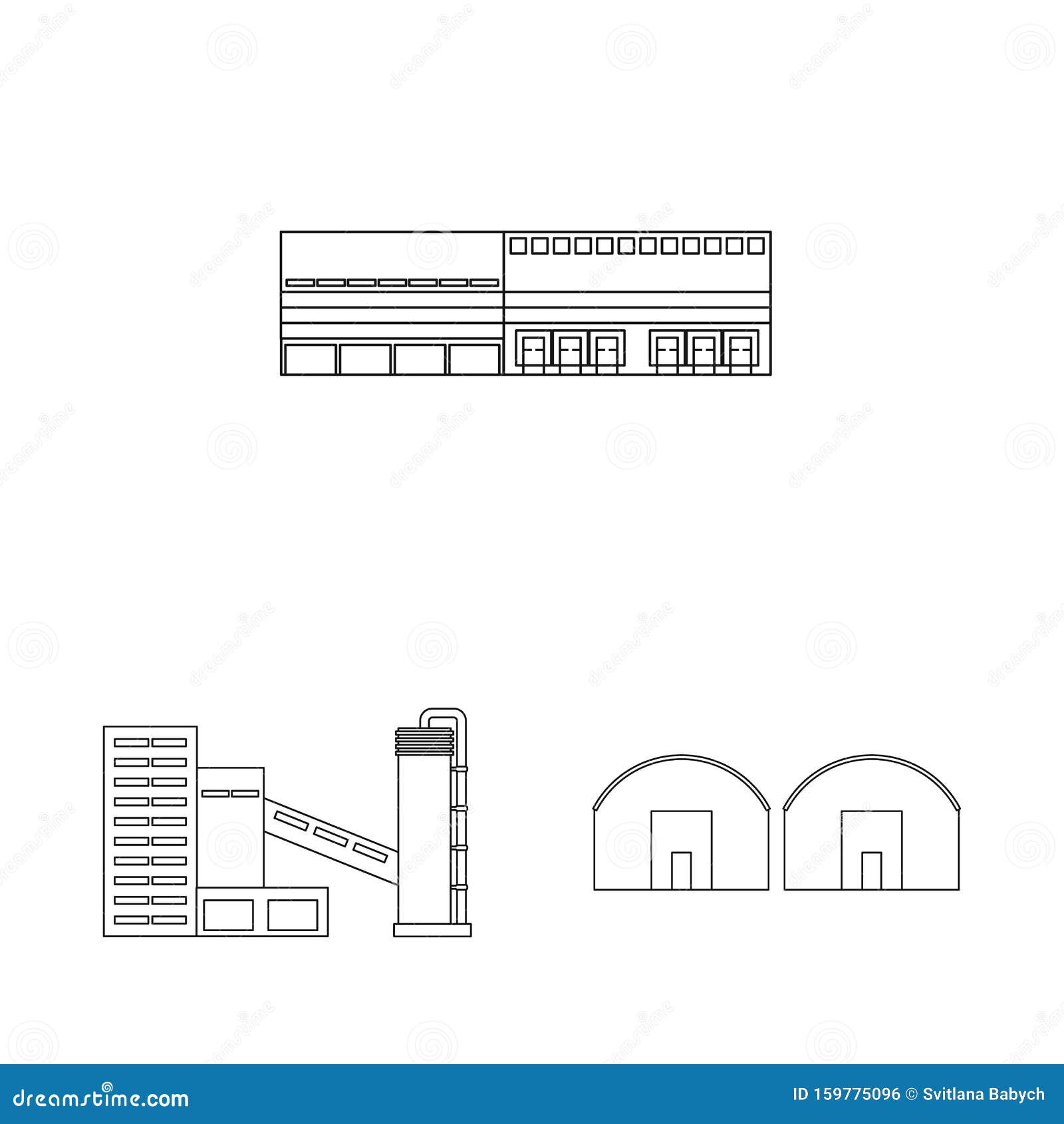 Vector Illustration of Manufacturing and Company Icon. Collection of ...